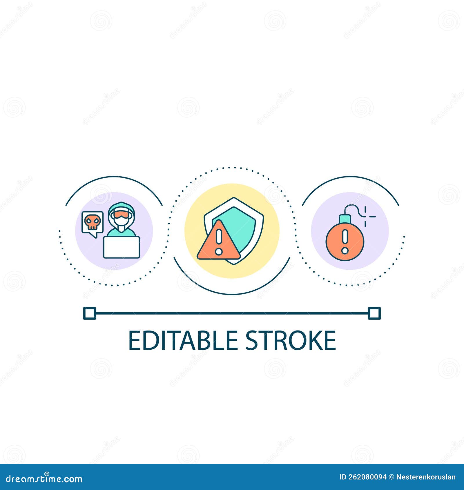 Hacking Attacks Loop Concept Icon Stock Vector - Illustration of ...