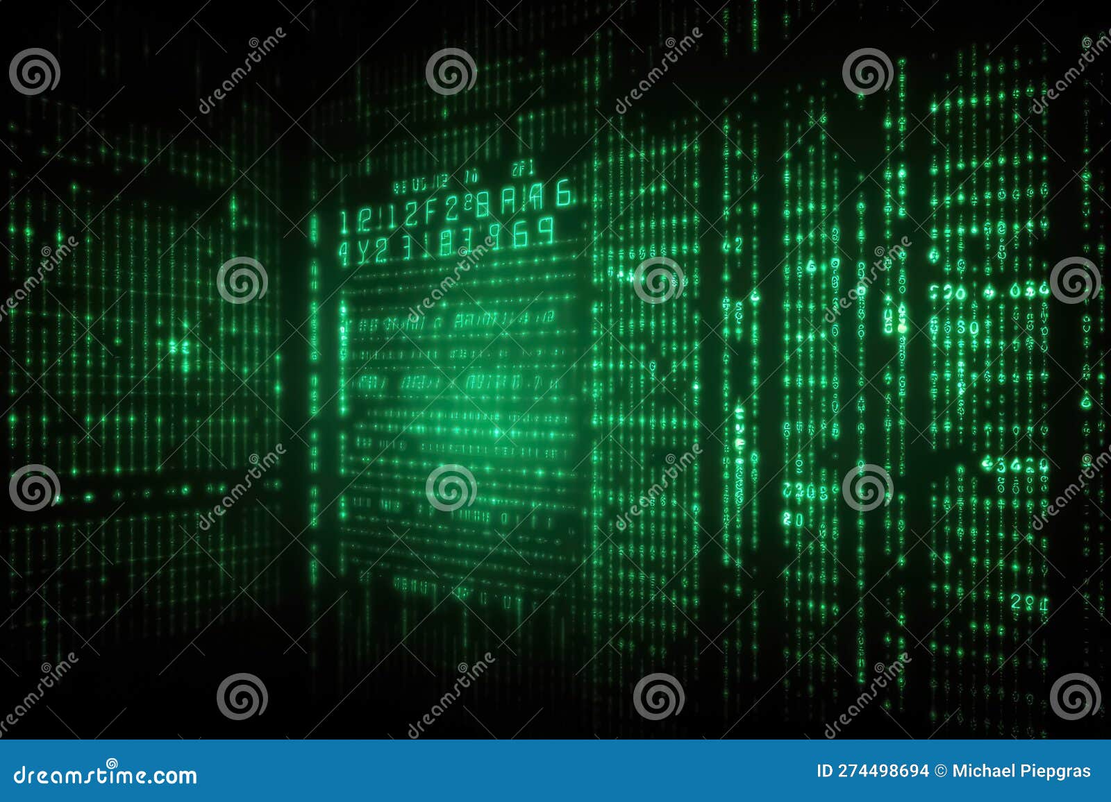 Hacking Background Abstract Hacking System Hacker Attack Broken Falling Binary Code Matrix