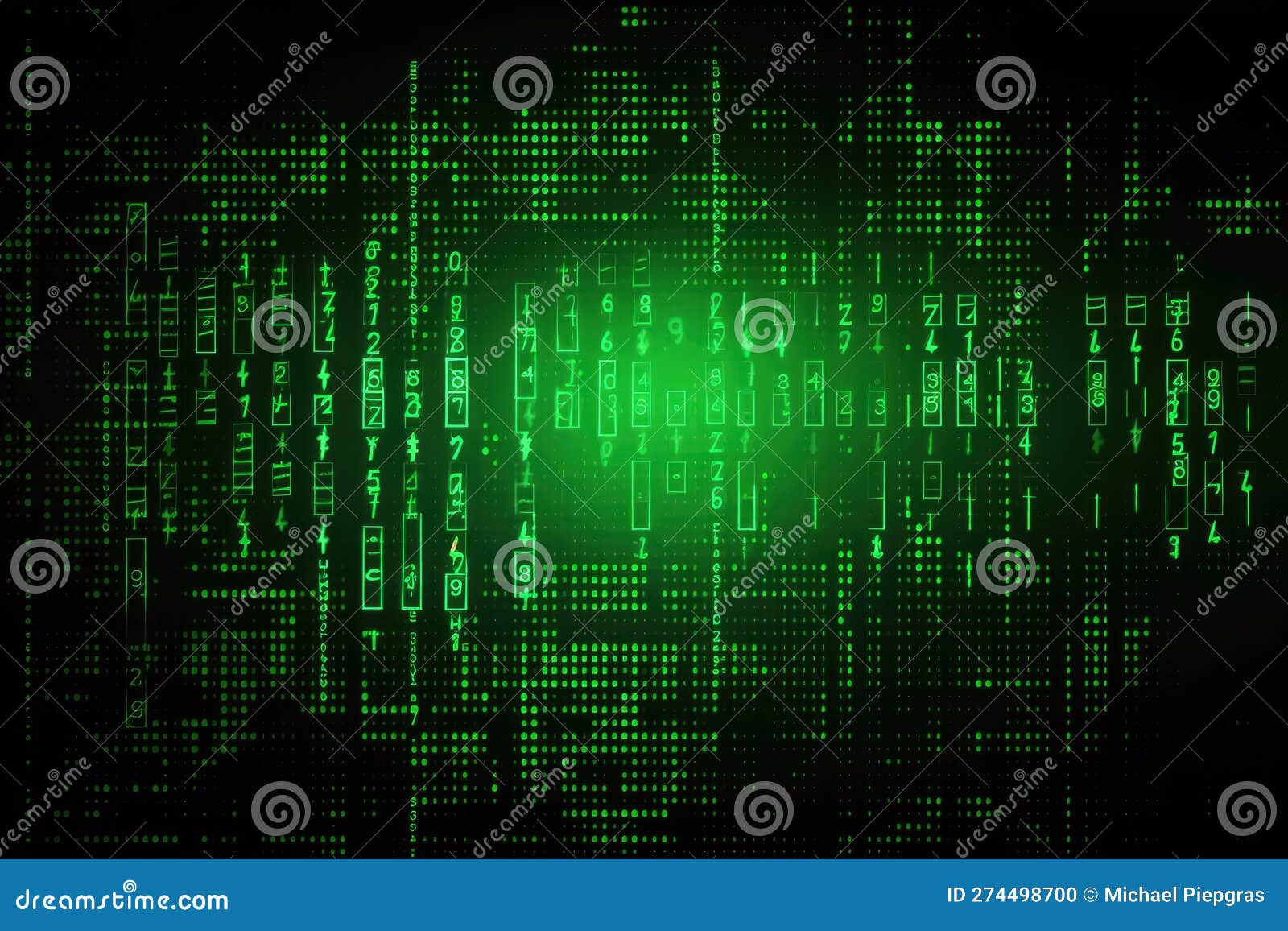 Hacking Background, Abstract Hacking System. Hacker Attack, Broken Falling Binary Code, Matrix ...