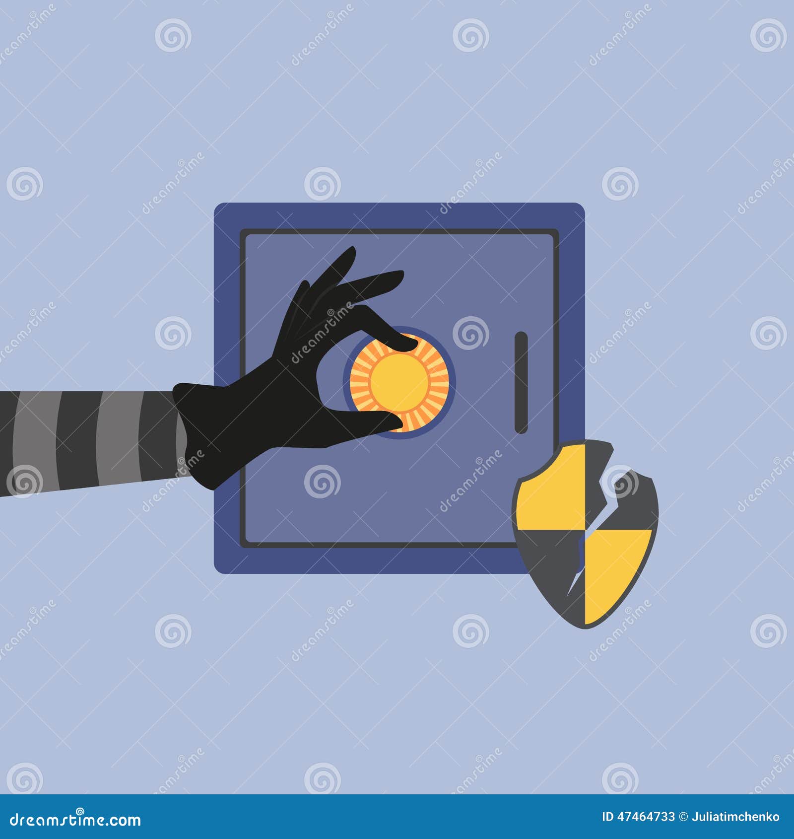 Hacking bank safe stock vector. Illustration of identity - 47464733