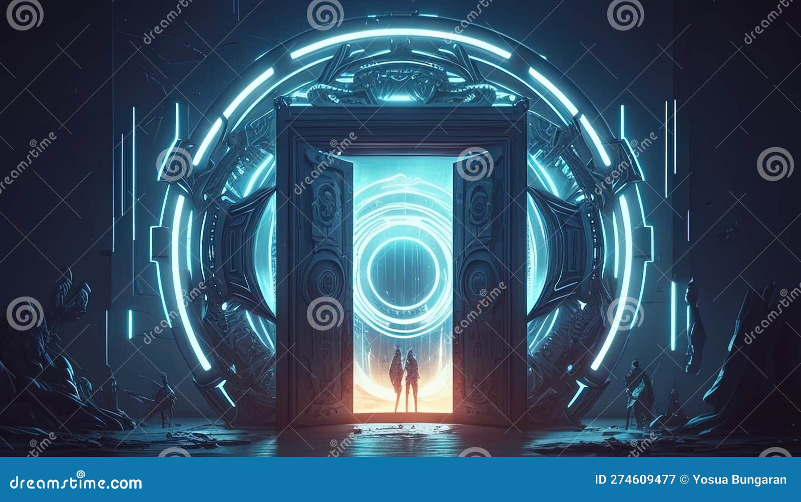 Hacking Collective Portal, Digital Art Illustration, Generative AI ...