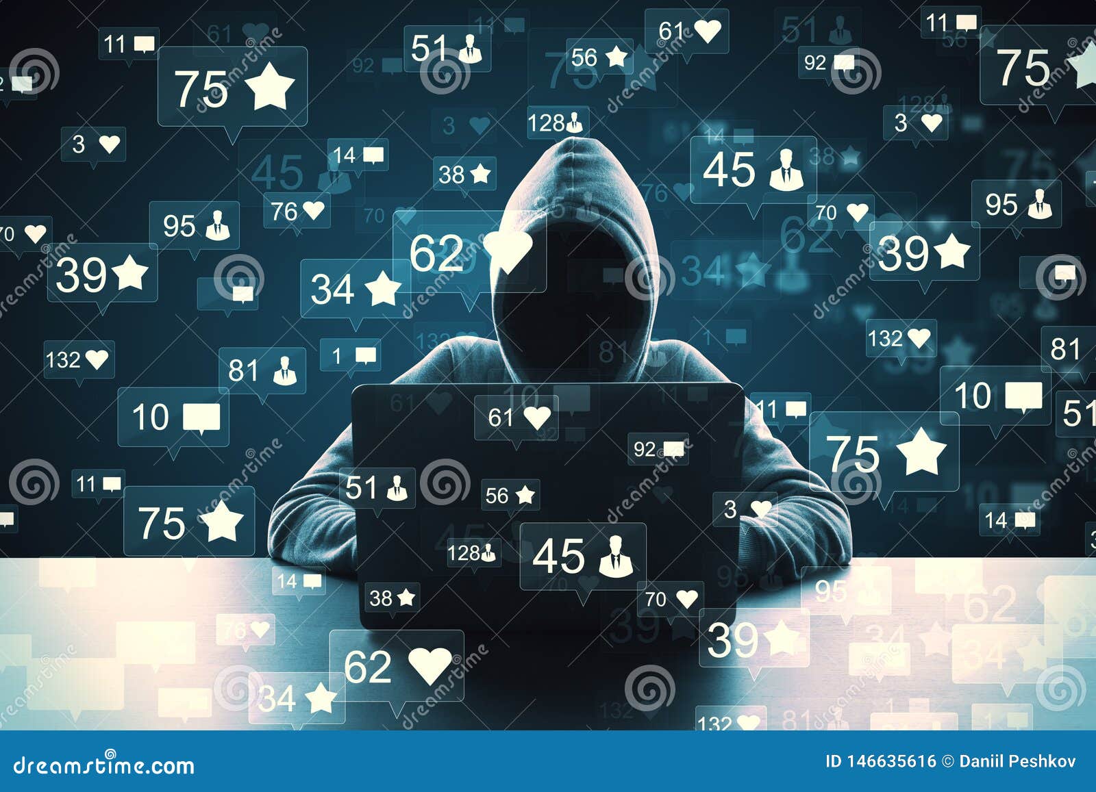 Hacking and Communication Concept Stock Photo - Image of icons, love ...