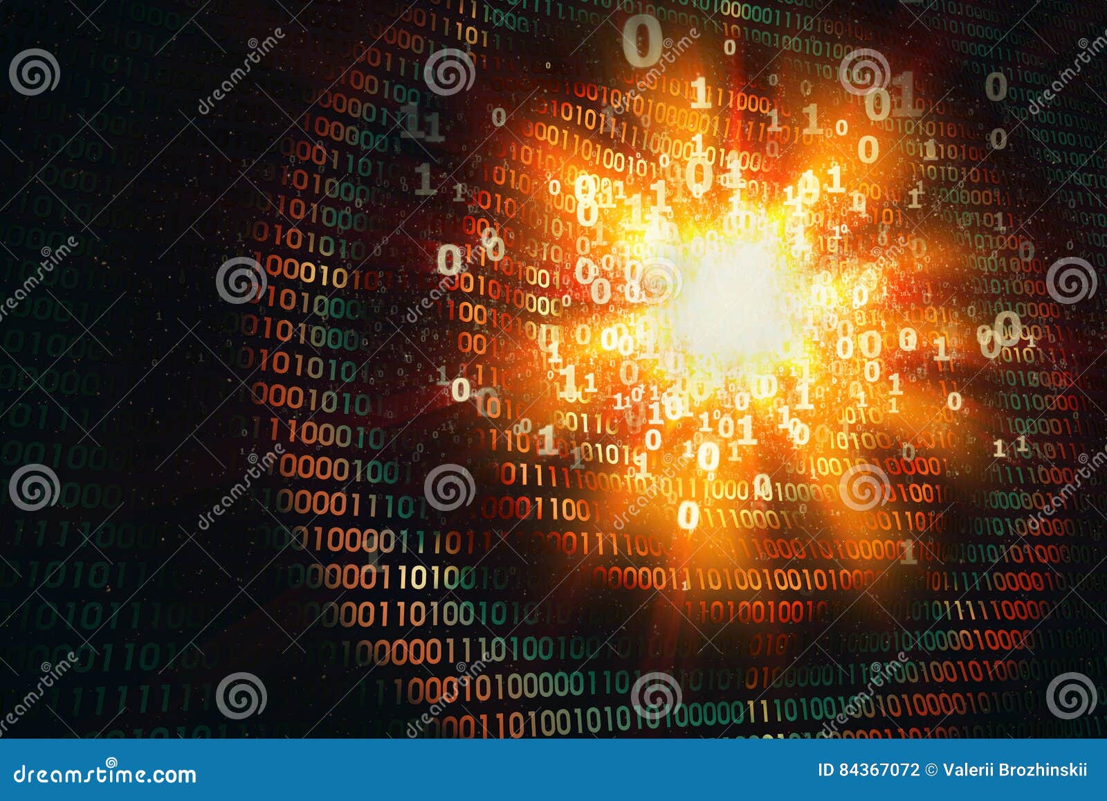 Hacking Computer Security, Ddos Attack, Abstract Binary Background ...