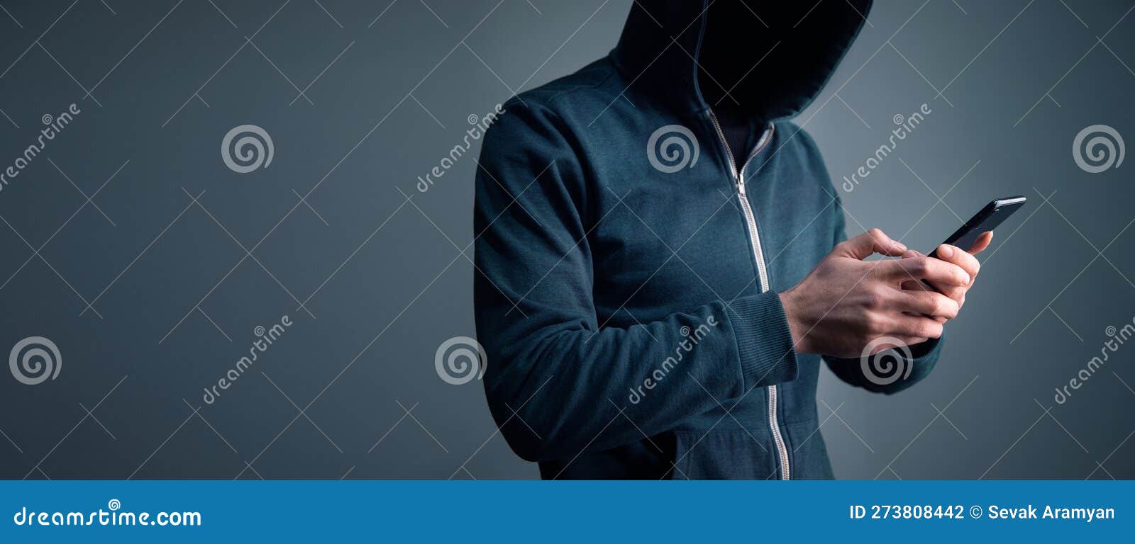 Hacking Concept, Hacker with Cellphone Stock Photo - Image of cyber ...