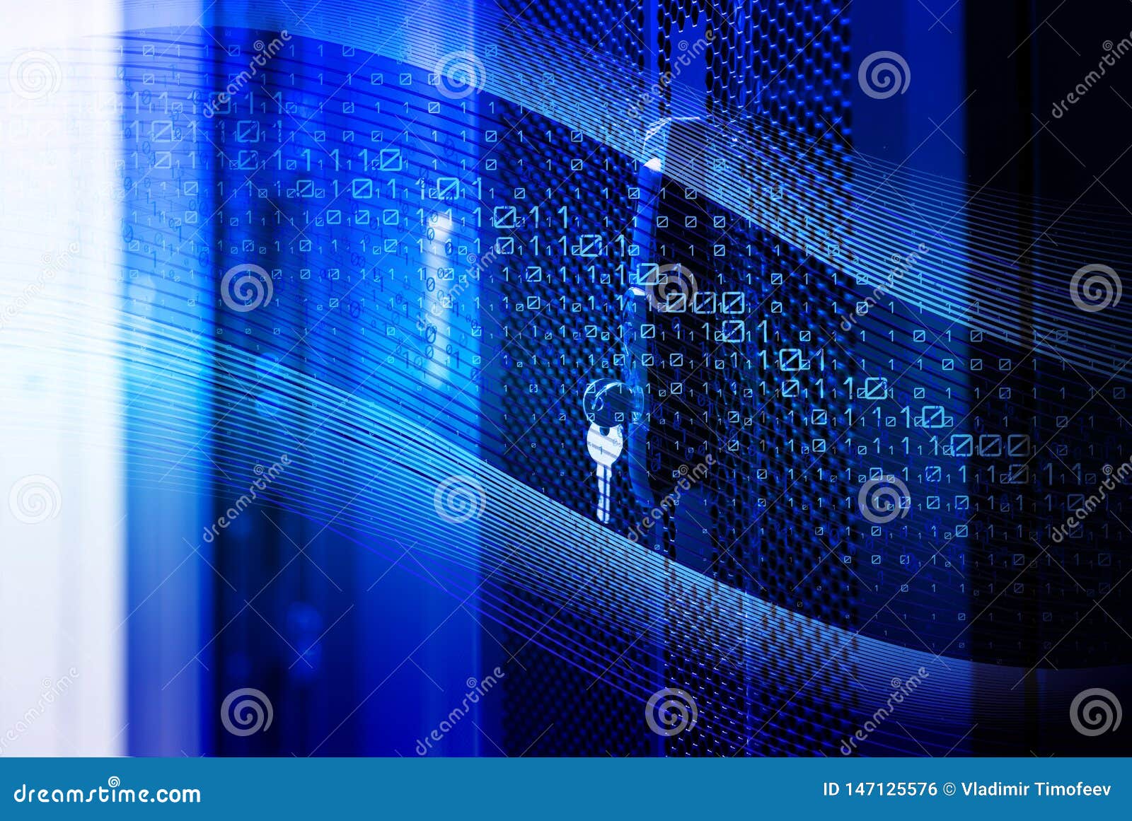 Hacking and Cyber Crime Concept Blue Tone Binary 3d Rendering Stock ...