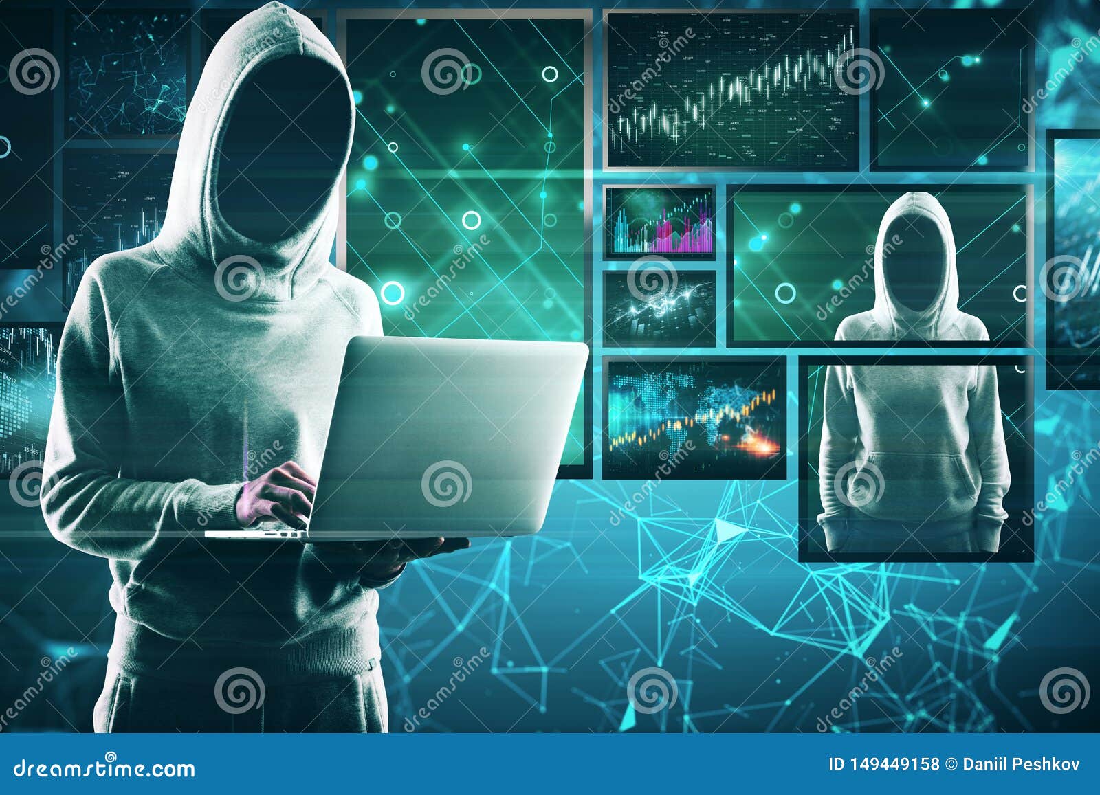 Hacking and Finance Concept Stock Photo - Image of display, hacker ...