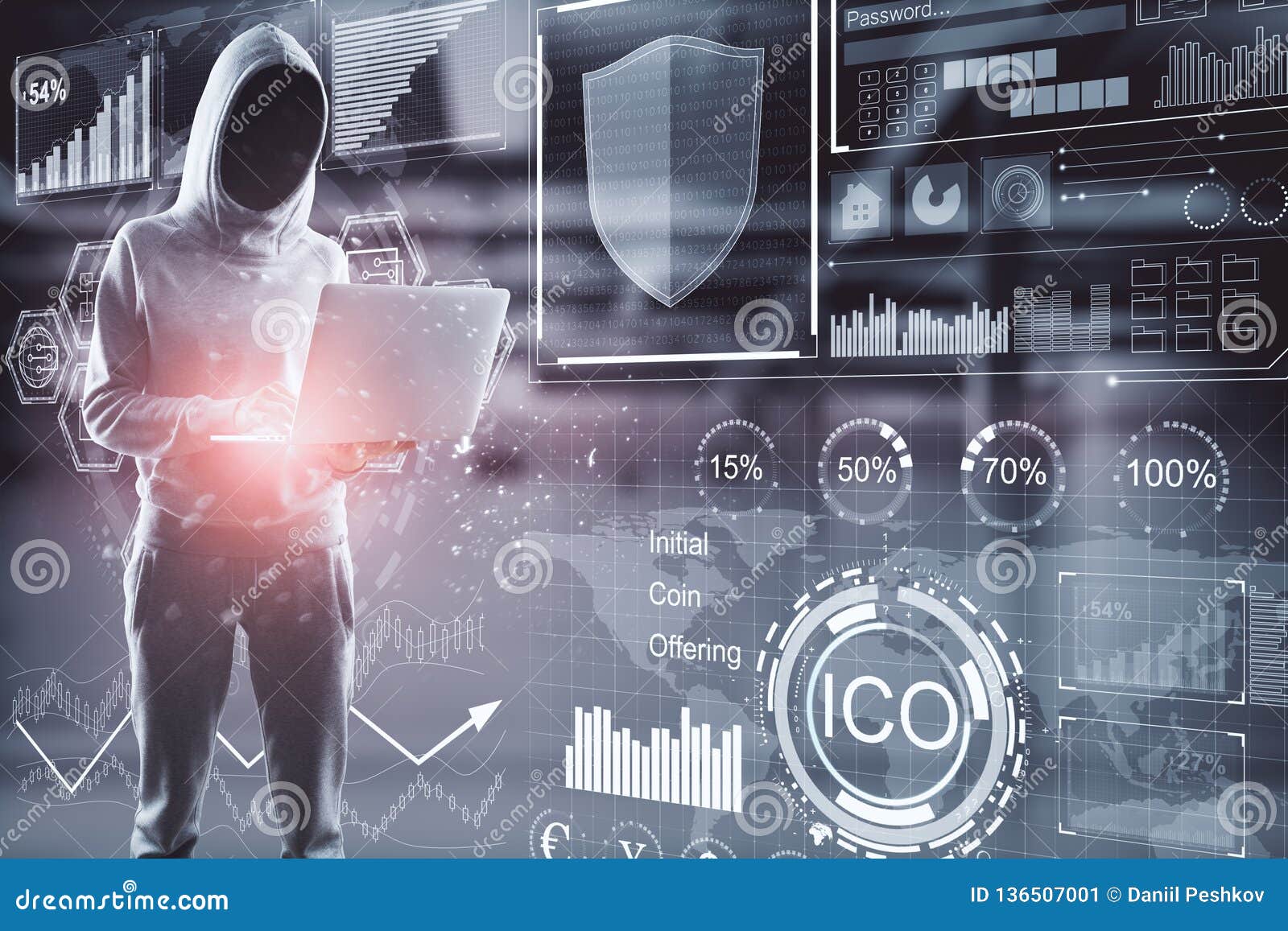 Hacking, Future and Theft Concept Stock Image - Image of digital, graph ...