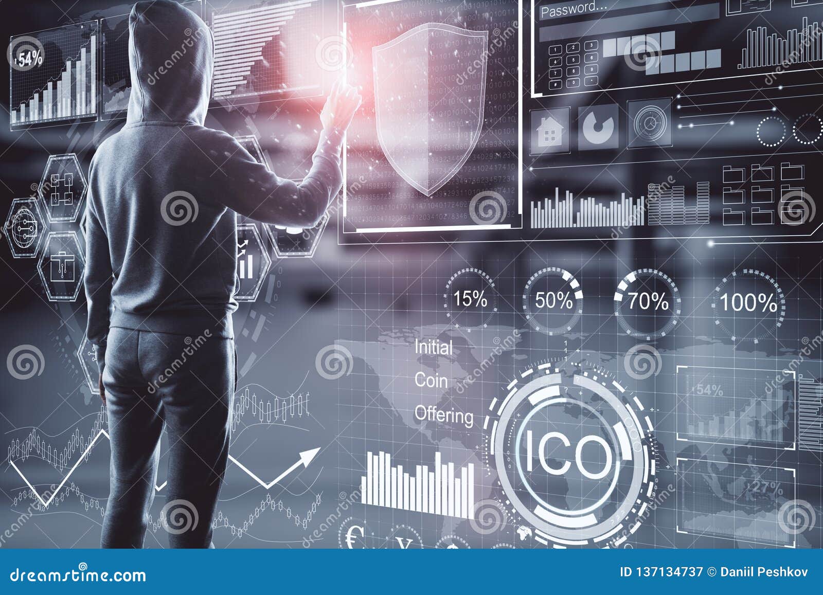 Hacking and hud concept stock image. Image of information - 137134737