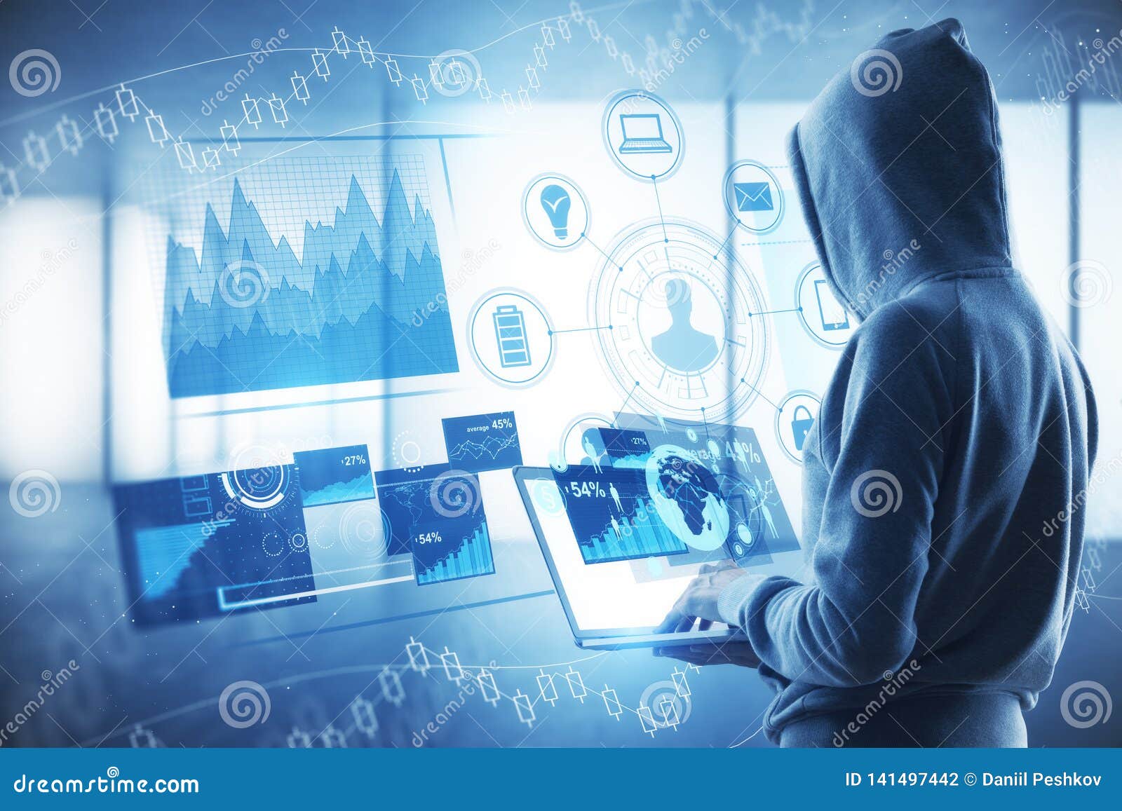 Hacking and hud concept stock photo. Image of code, innovation - 141497442