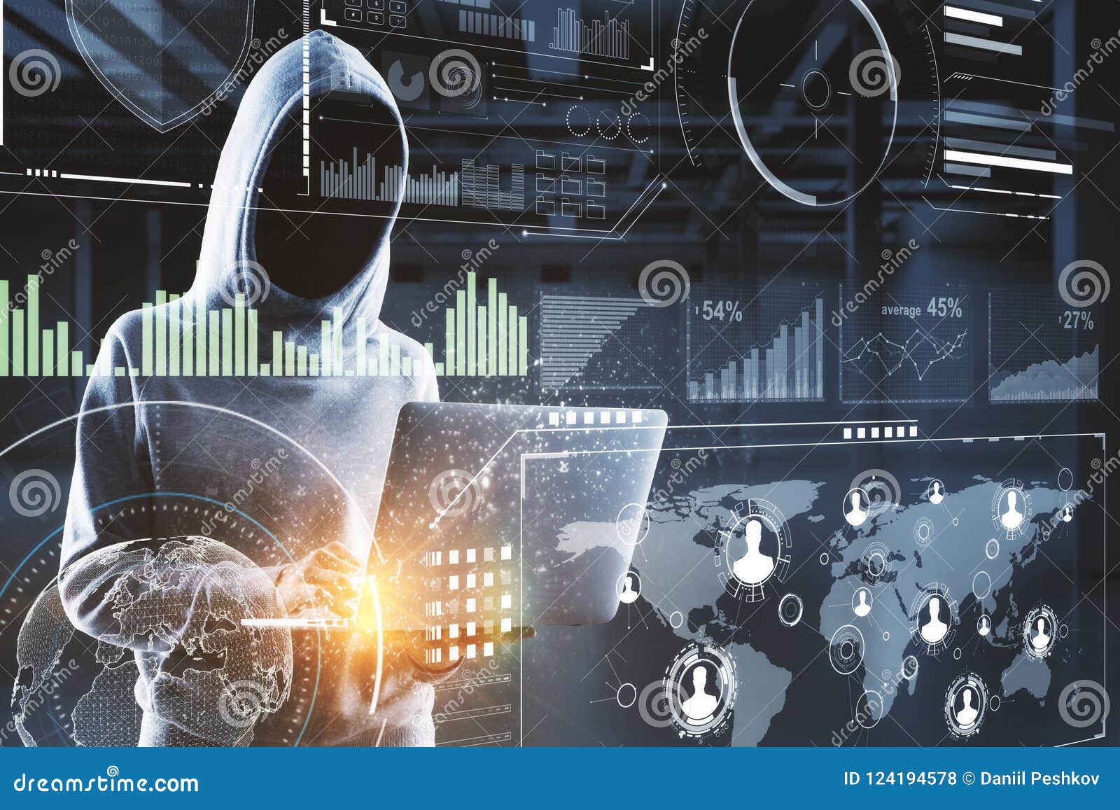 Hacking and Information Concept Stock Illustration - Illustration of ...