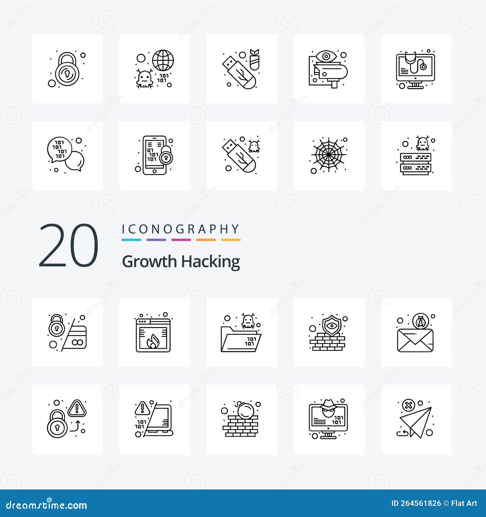 20 Hacking Line Icon Pack Like Shield Firewall Loss Antivirus Folder ...