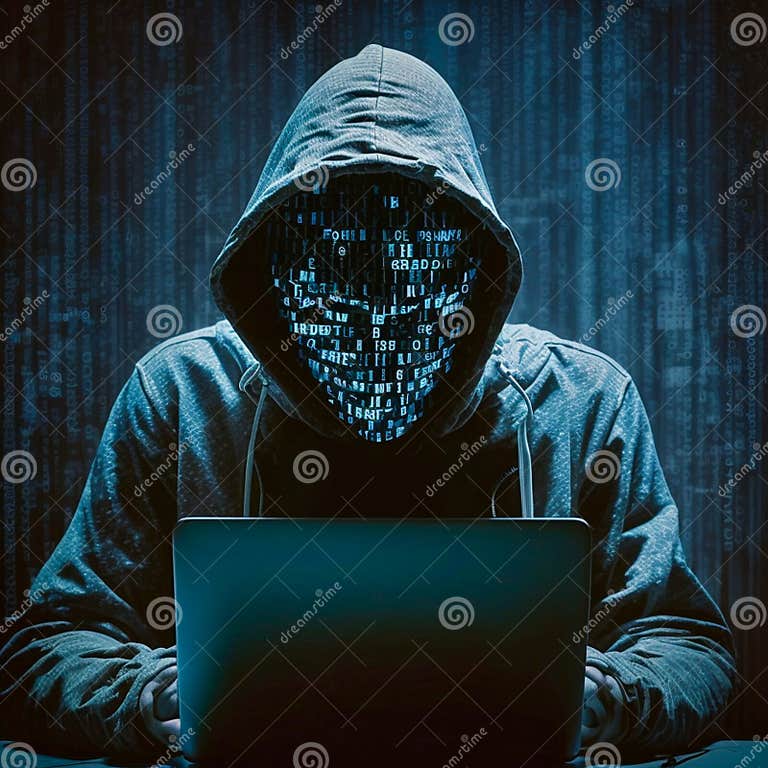 Hacking And Malware Concept Hacker Using Abstract Laptop With Binary Code Digital Interface 2905