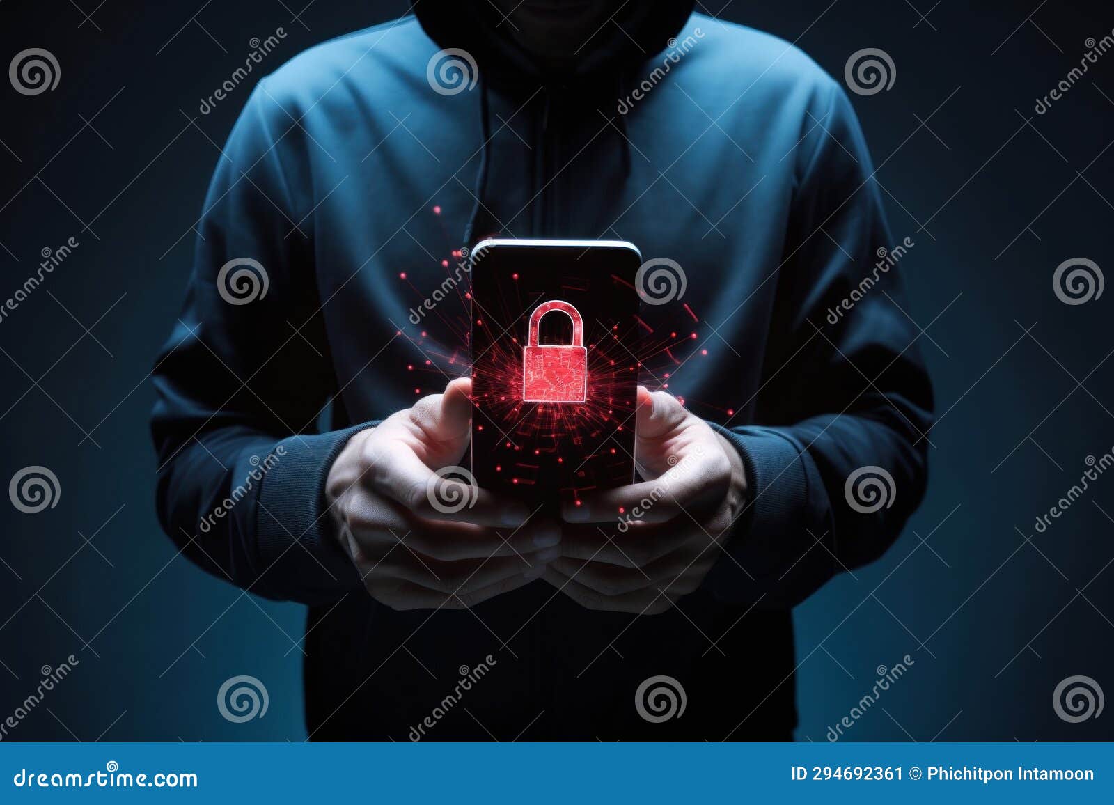 Hacking Man Hack Information Data on the Credit Card. AI Generated ...