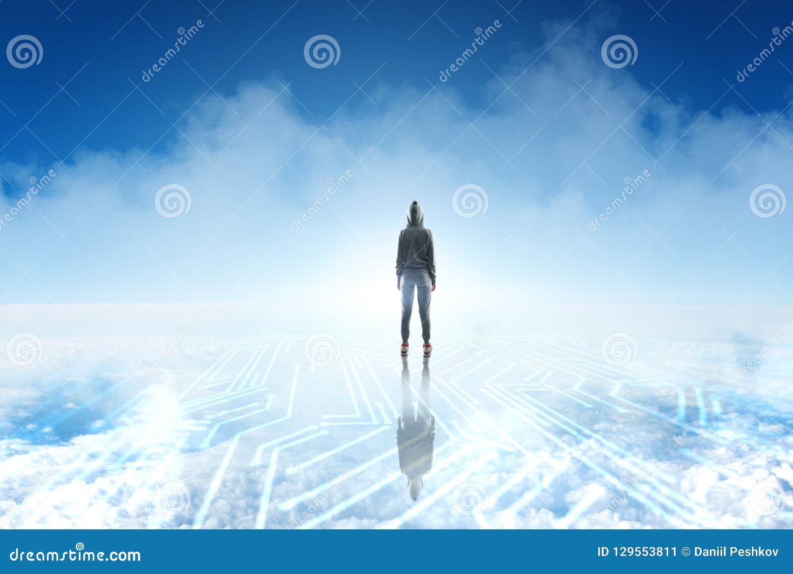 Hacking and Motherboard Concept Stock Image - Image of digital, clouds ...