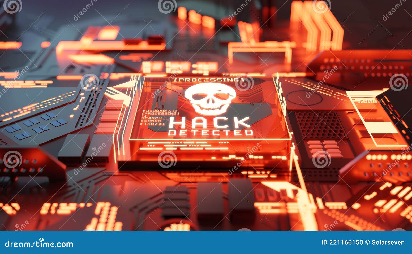 Hacking and Network Ransomware Concept Stock Illustration ...