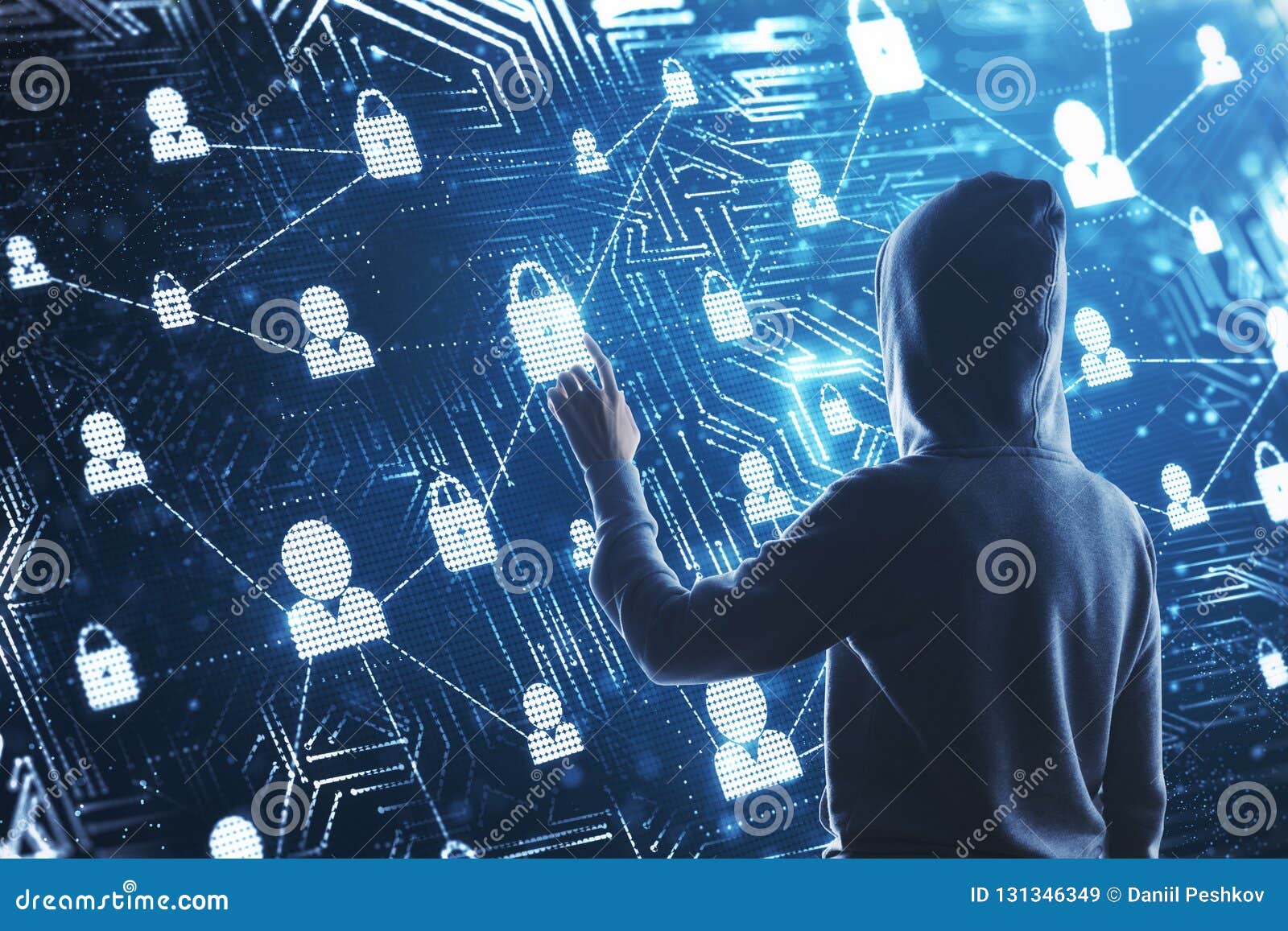 Hacking and Phishing Concept Stock Image - Image of blurry, polygonal ...
