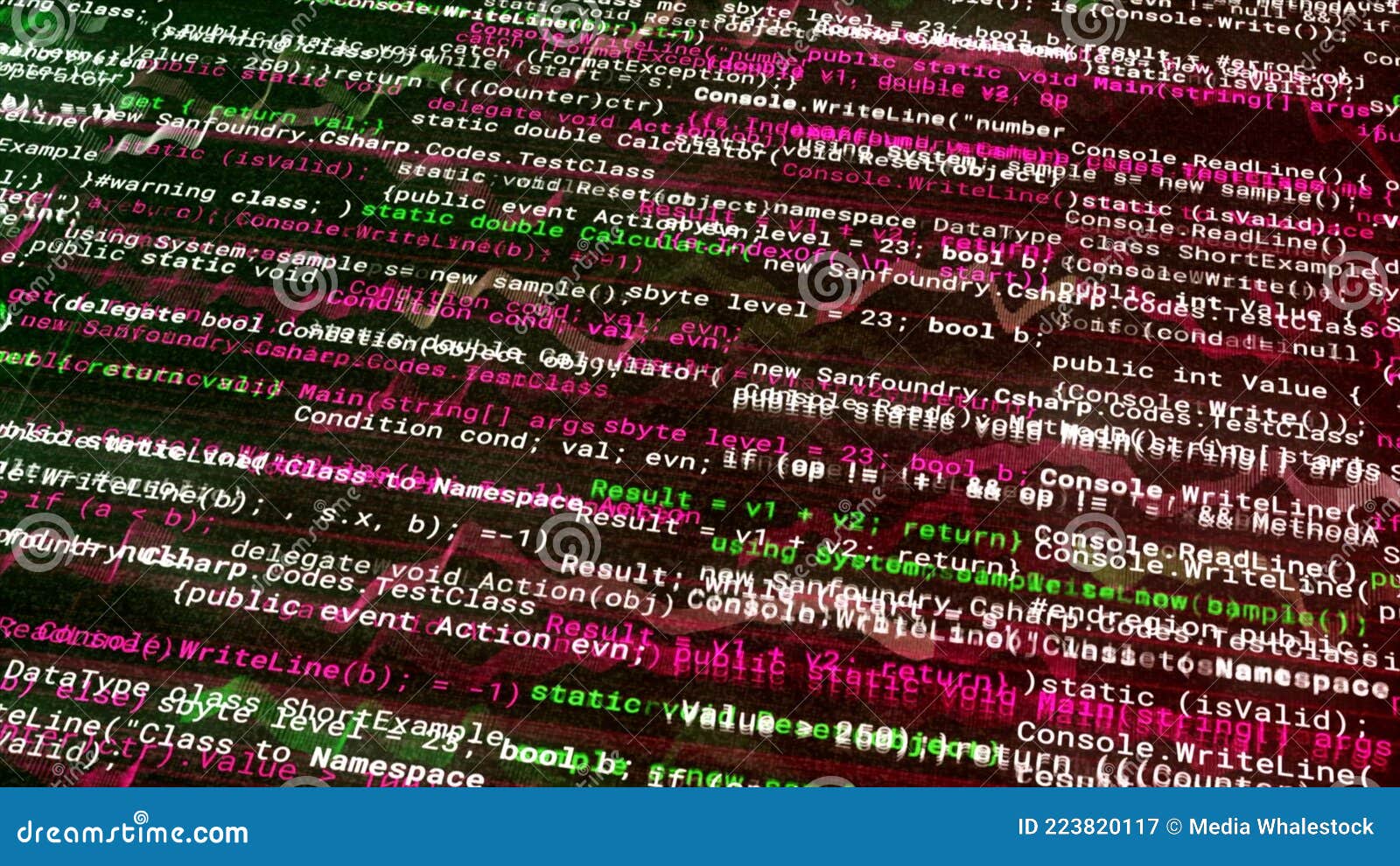 Hacking Program Code Written On A Computer Screen Seamless Loop Animation Stock Image Image