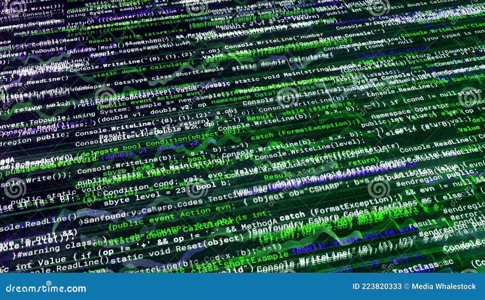 Hacking Program Code Written On A Computer Screen Seamless Loop Animation Stock Image Image