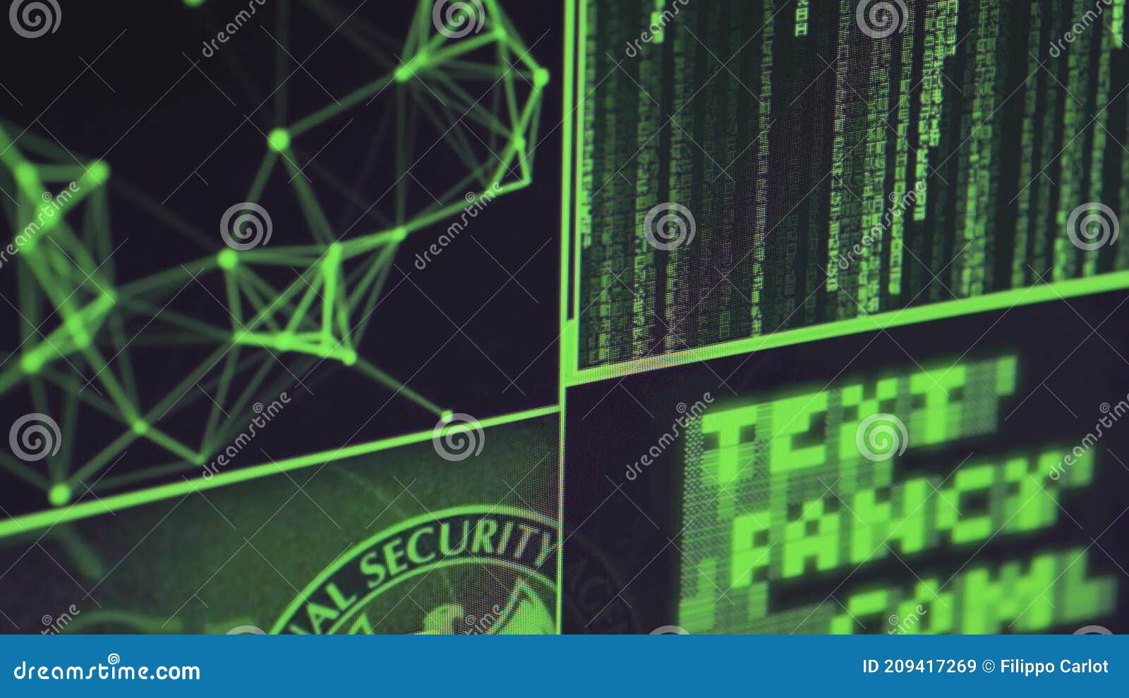 Hacking Screen with Code and Graphics Stock Video - Video of cyberspace ...