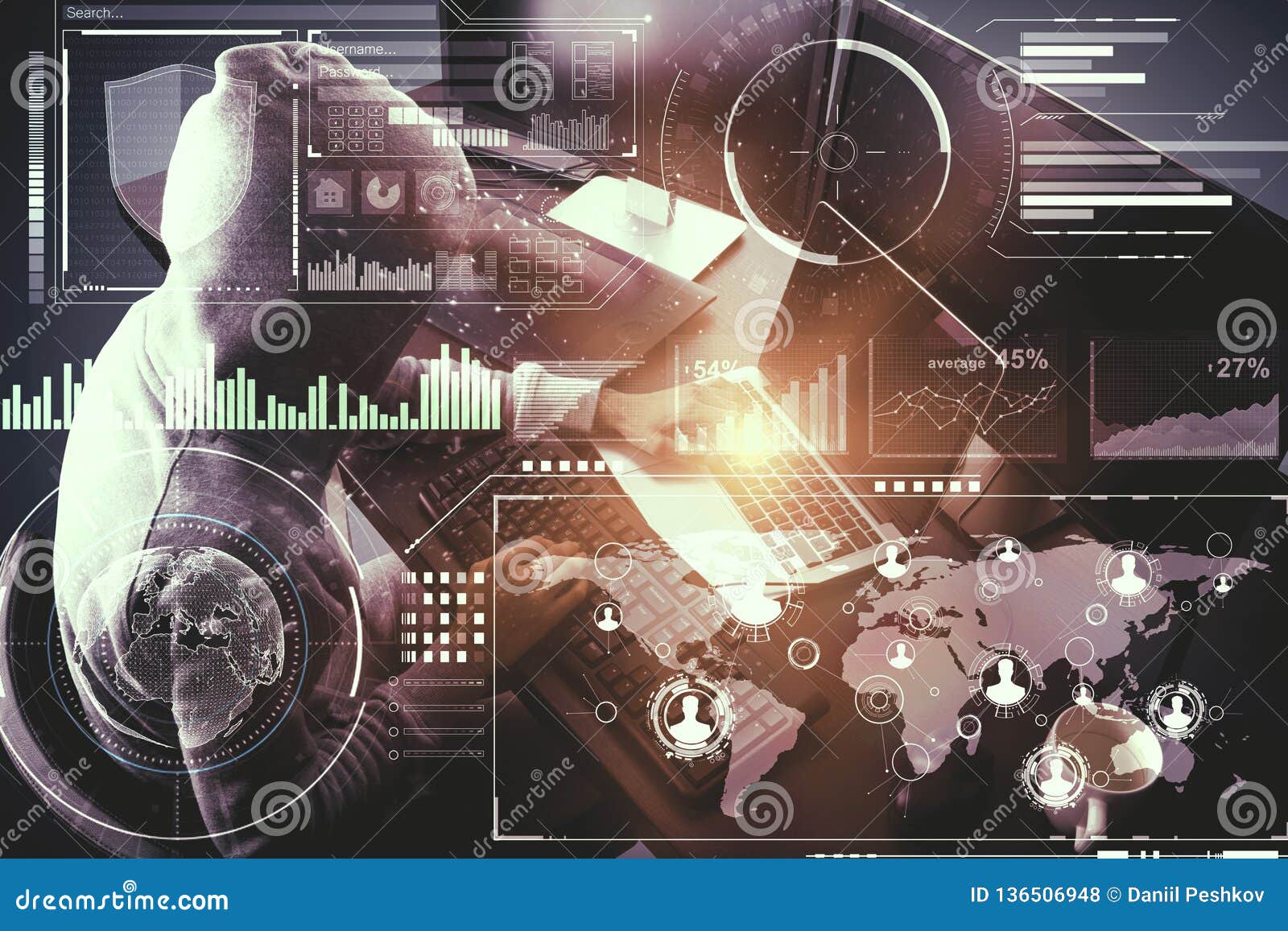 Hacking and screen concept stock photo. Image of digital - 136506948