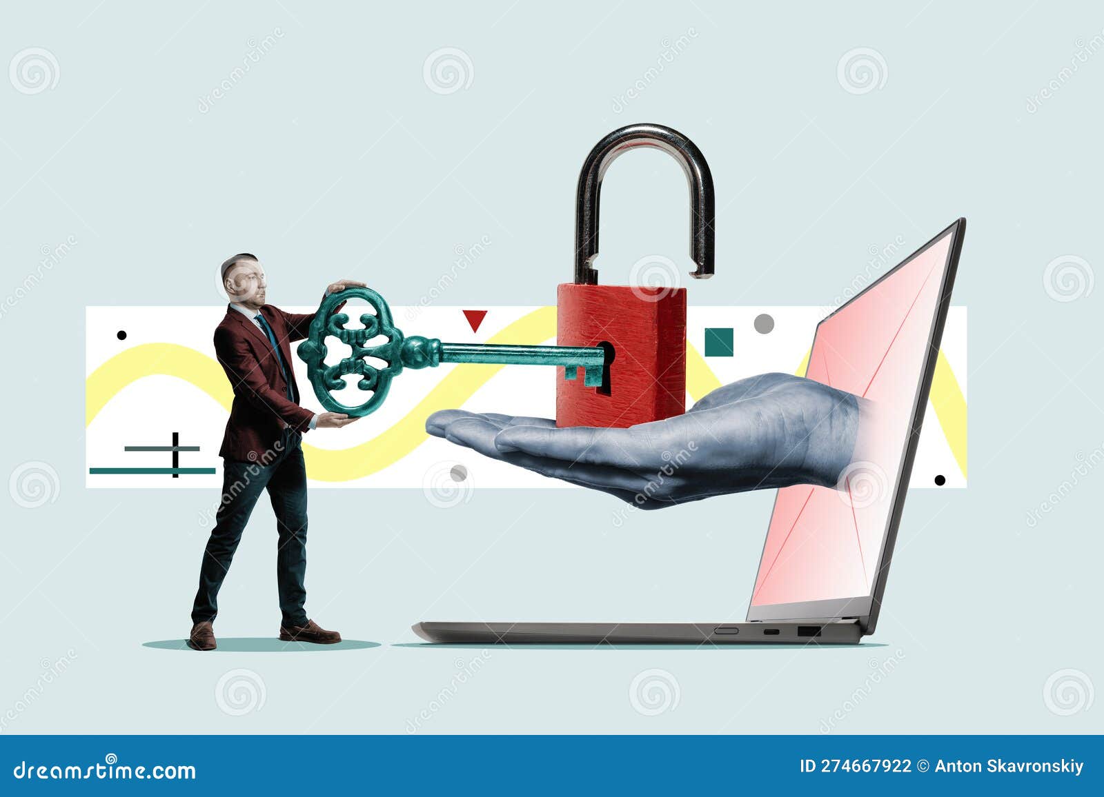 Hacking Secret Information. Concept. Stock Photo - Image of laptop ...