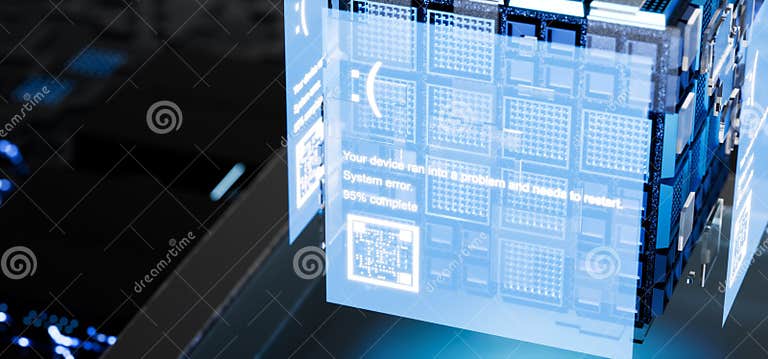 Hacking the System. Strike Crowd. Software Error Concept. File Corruption Stock Illustration ...