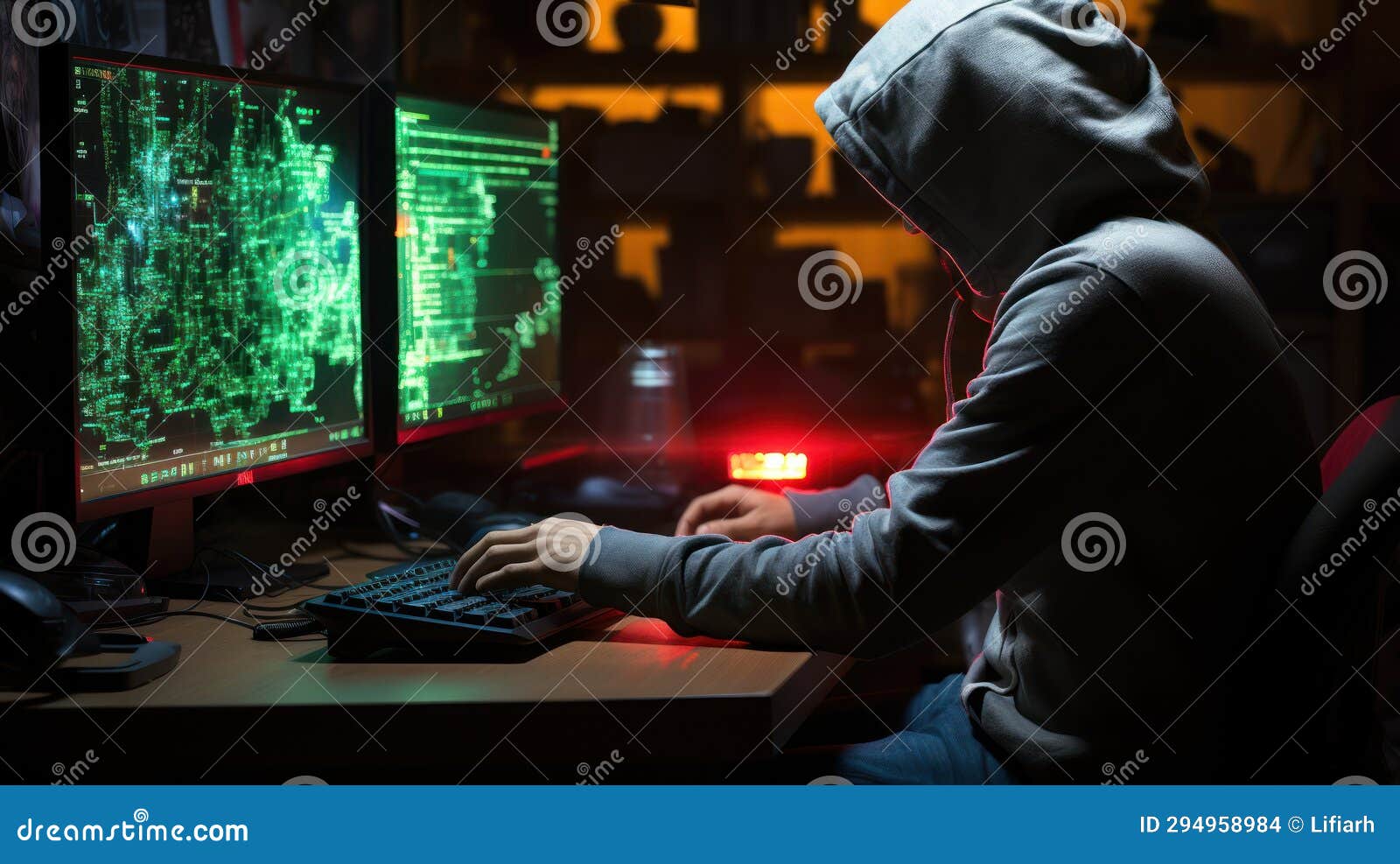 Hacking the System. the Unseen Threat of Cybercriminals Stock ...