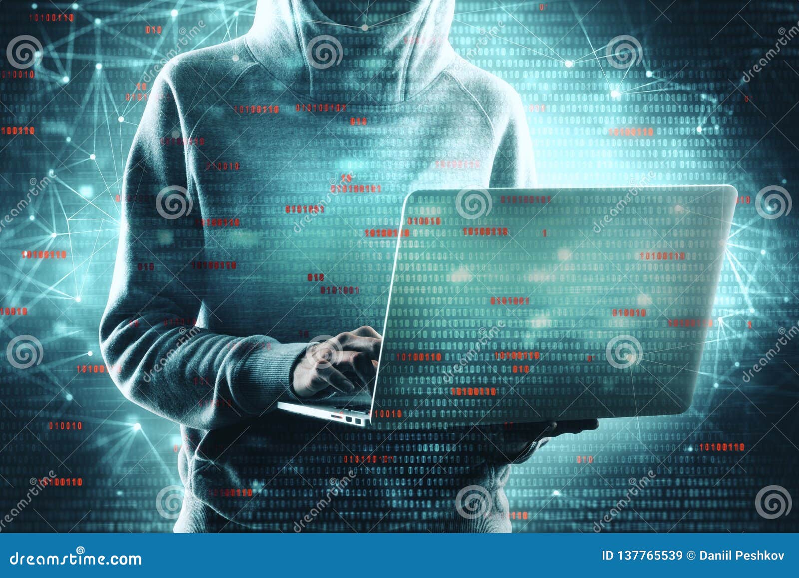 Hacking and theft concept stock illustration. Illustration of data ...