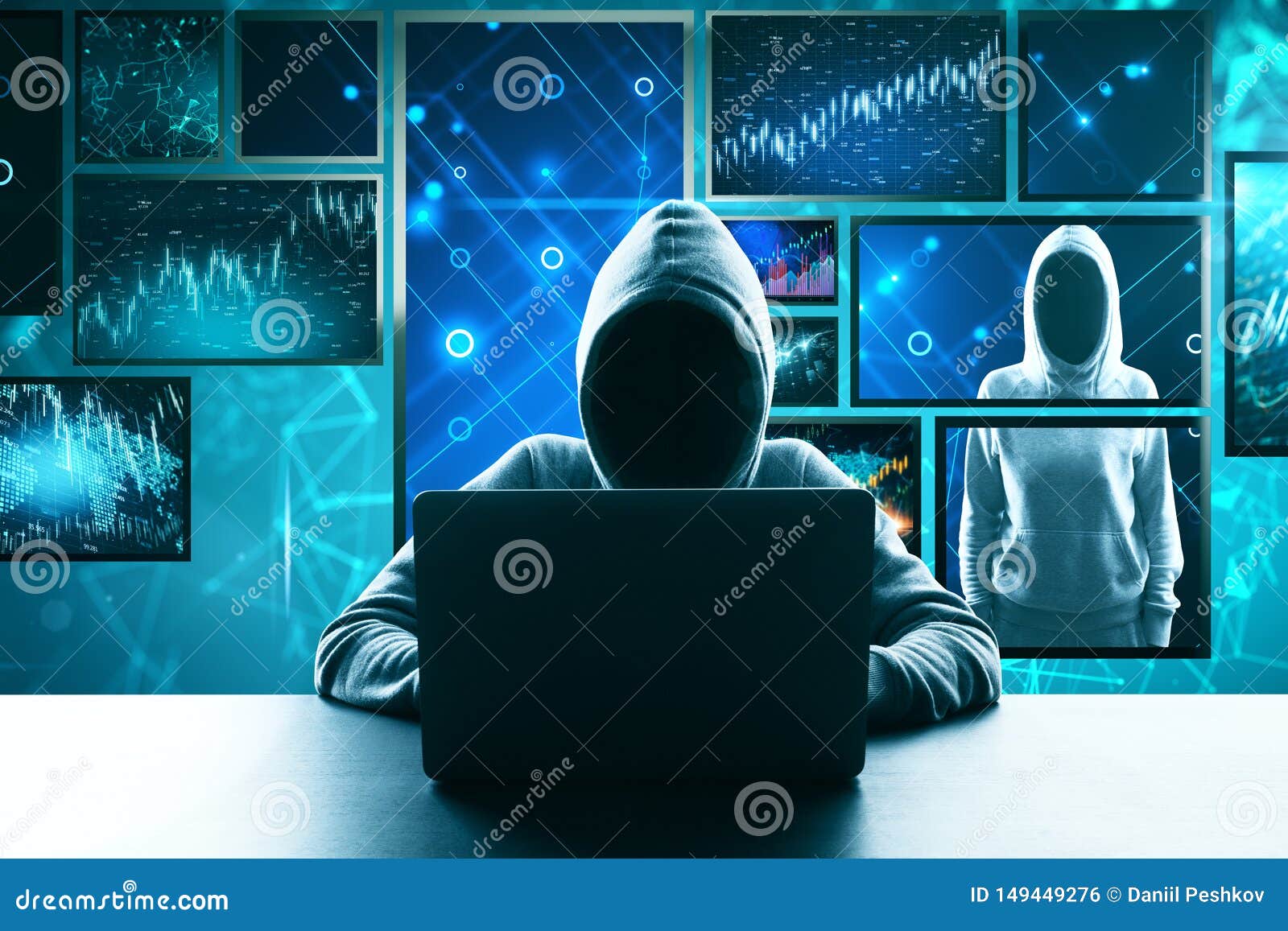 Hacking and trade concept stock photo. Image of blue - 149449276