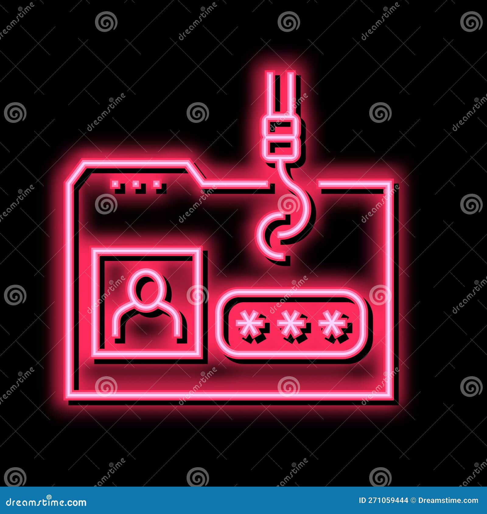 Hacking User Folder Color Icon Vector Illustration Stock Vector ...