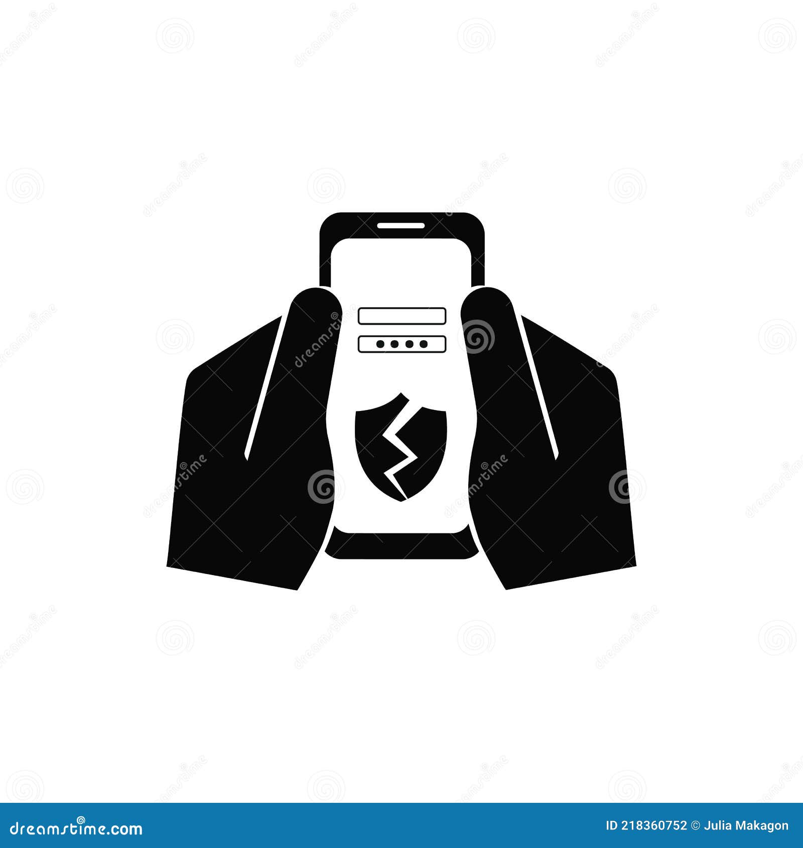 Hacking A User's Mobile Phone. Online Fraud, Cybercrime. A Hacker ...