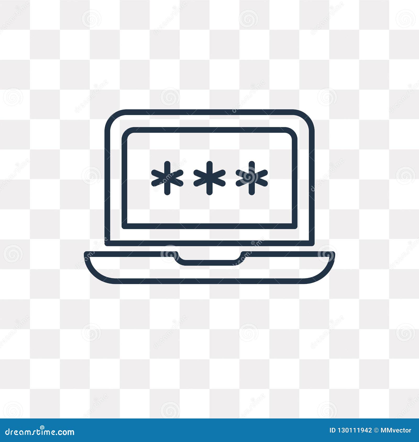 Hacking Vector Icon Isolated on Transparent Background, Linear H Stock ...