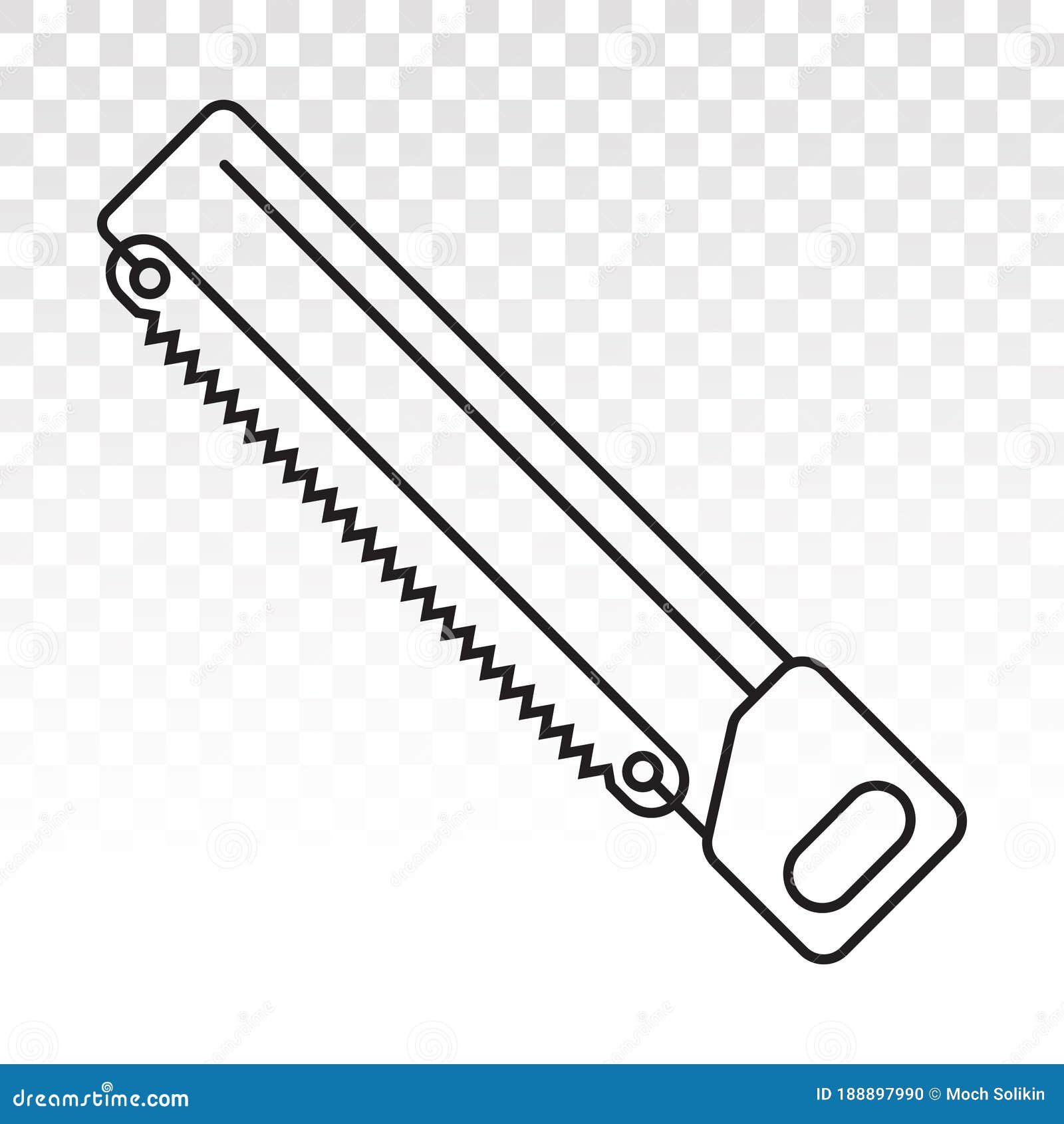 Hacksaw Carpentry Tools Line Art Icon for Apps and Websites Stock ...