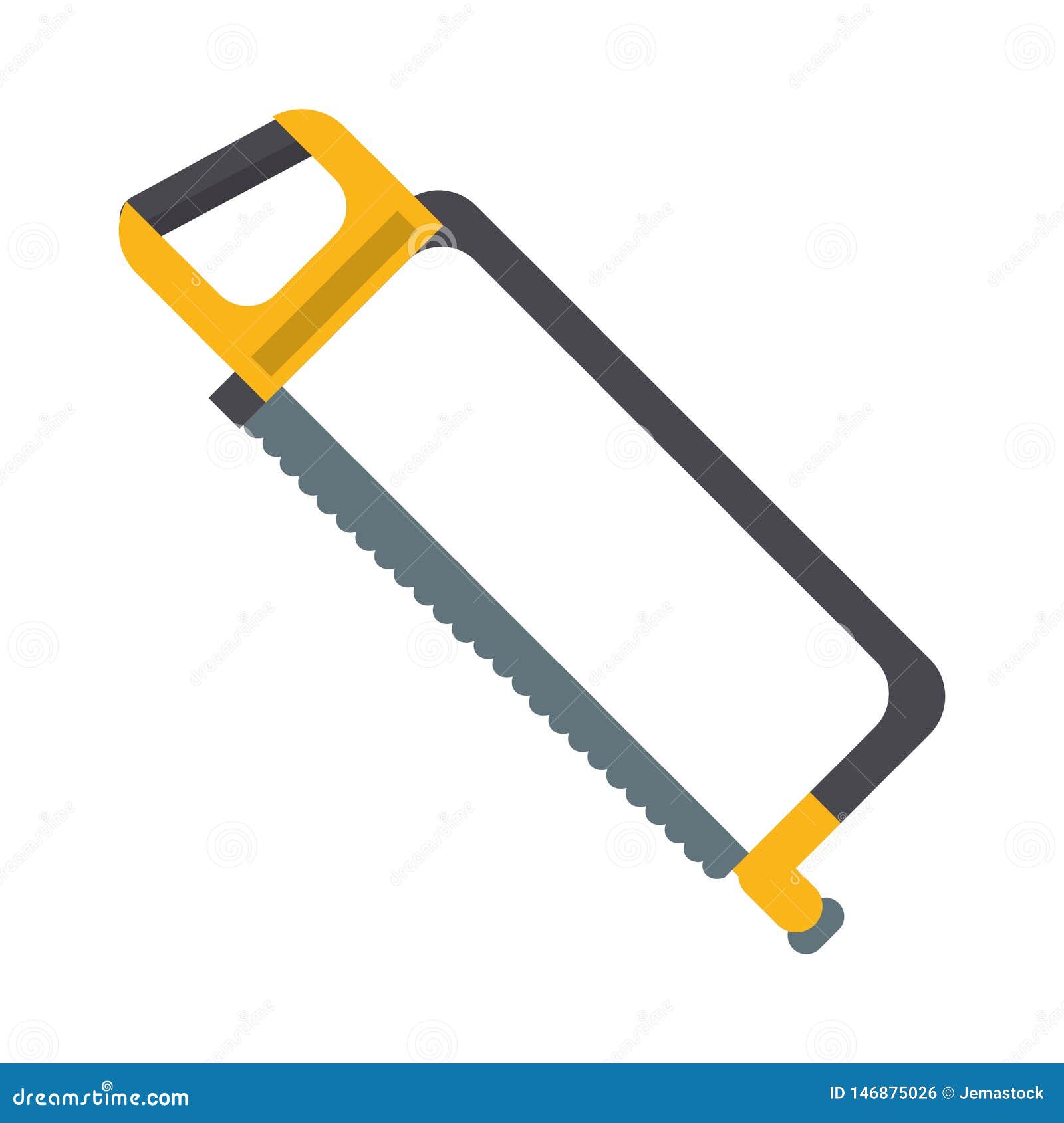 Hacksaw construction tool stock vector. Illustration of improvement ...