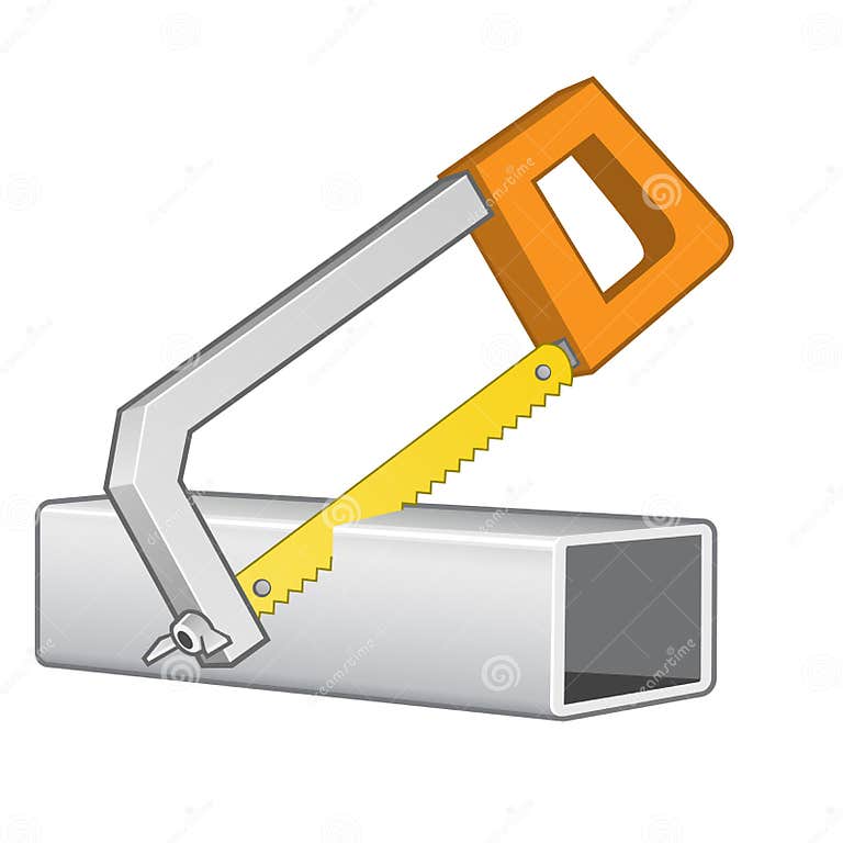 Hacksaw stock vector. Illustration of instrument, serrated - 68421807