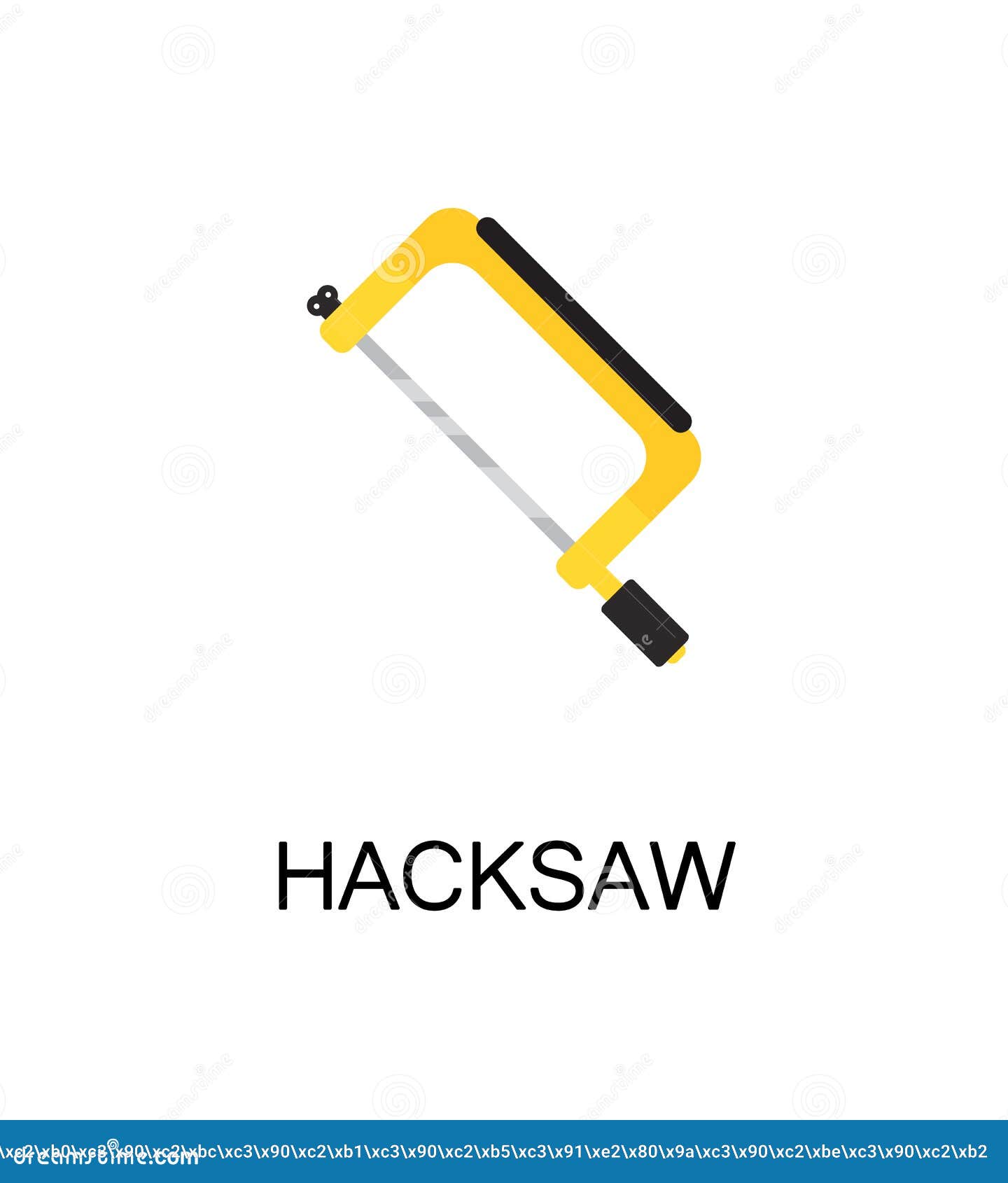 Hacksaw flat icon. stock vector. Illustration of carpenter - 87355291