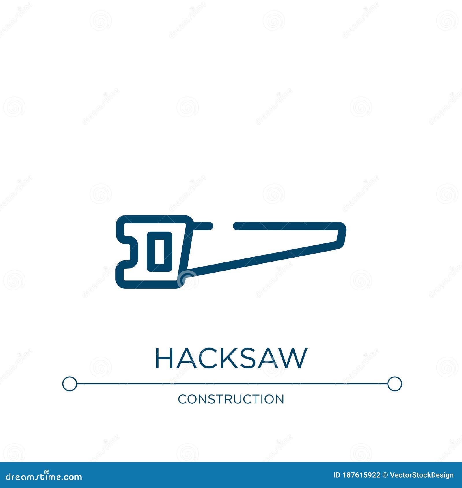 Hacksaw Icon. Linear Vector Illustration from Tools Collection. Outline ...