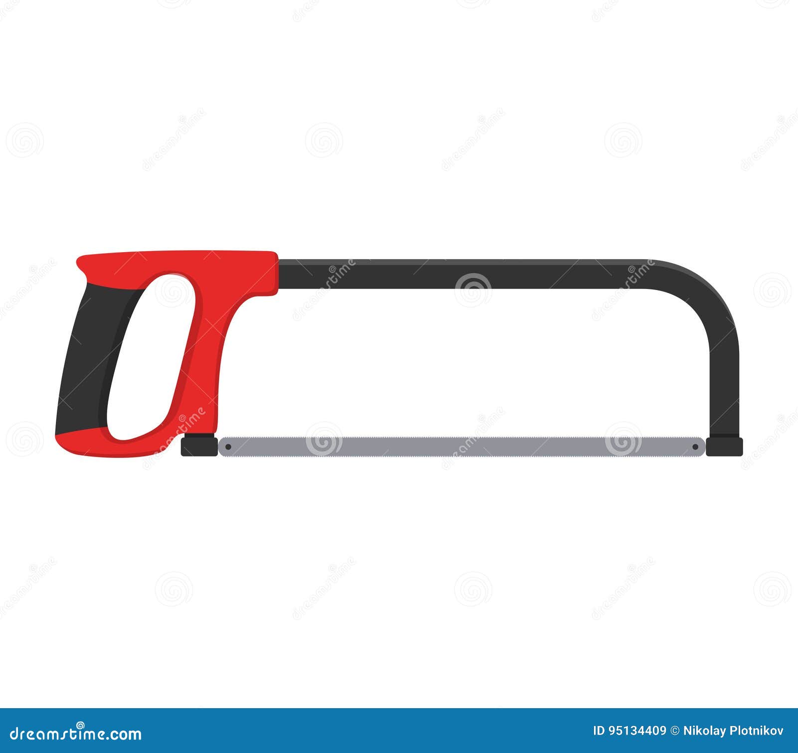 Hacksaw Isolated On White Background. Tool Saw Cartoon Vector ...