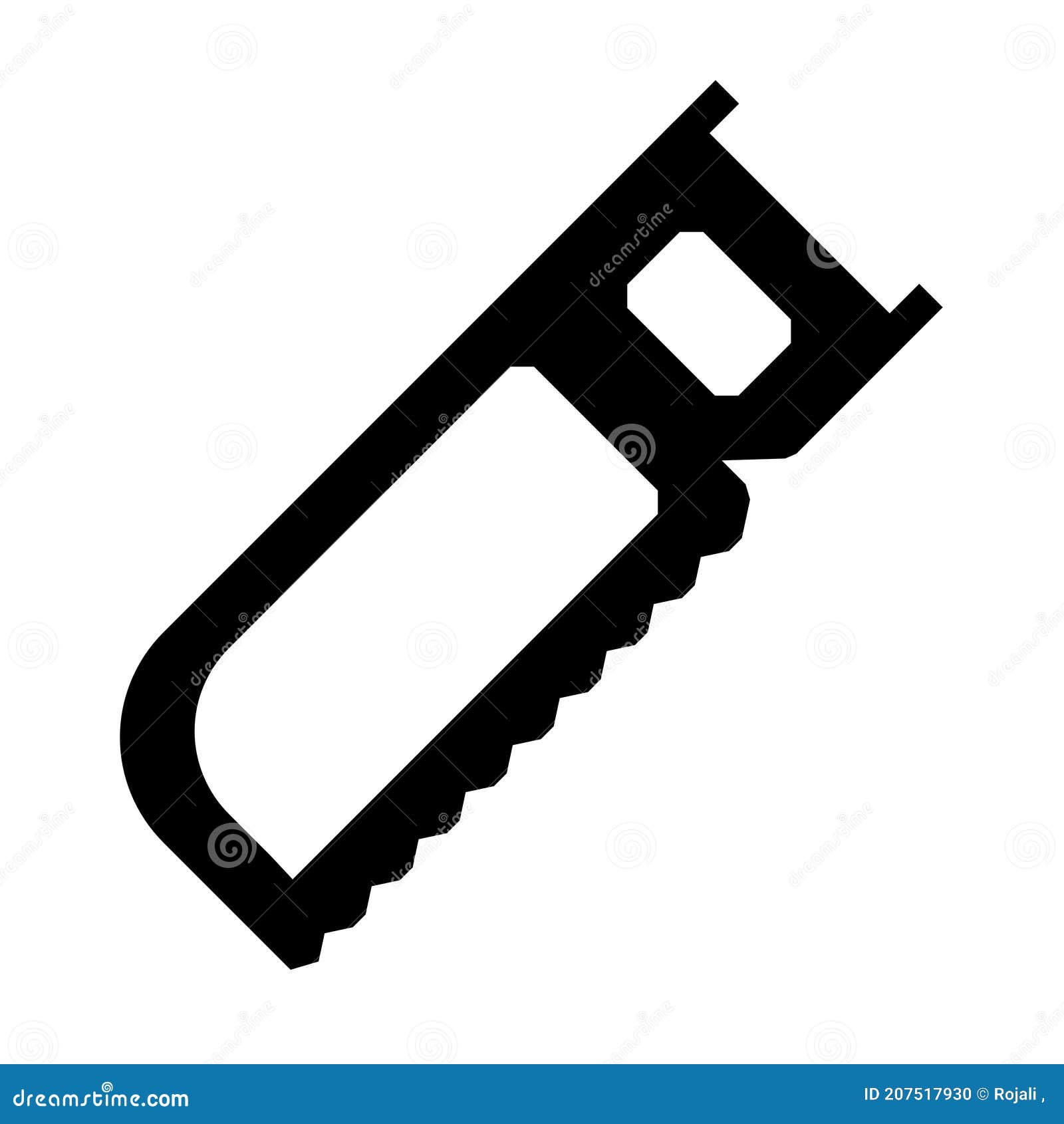 Hacksaw Logo or Illustration with Solid Stroke Style Vector Design ...