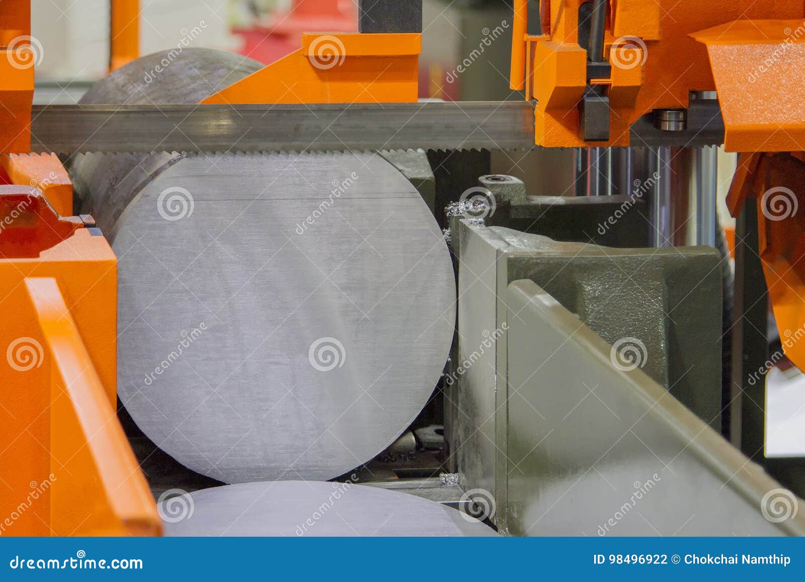 Hacksaw Machine on Cutting for Steel Stock Photo - Image of lathe ...
