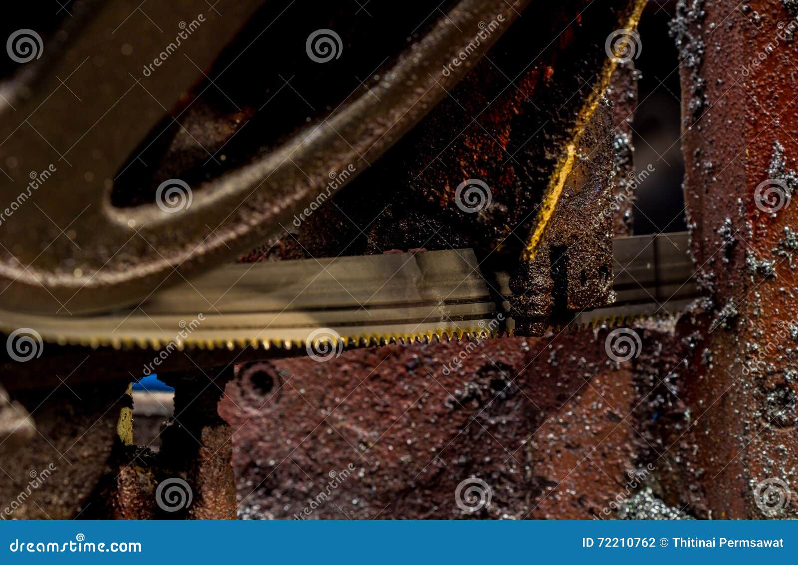 Hacksaw machine stock photo. Image of bandsaw, move, factory - 72210762