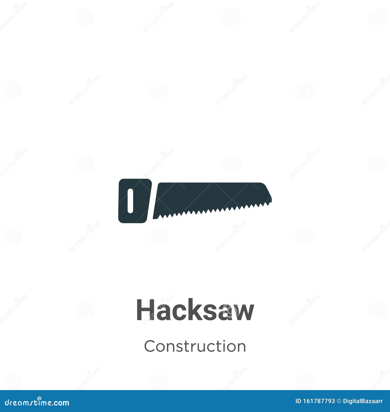 Hacksaw Vector Icon on White Background. Flat Vector Hacksaw Icon ...