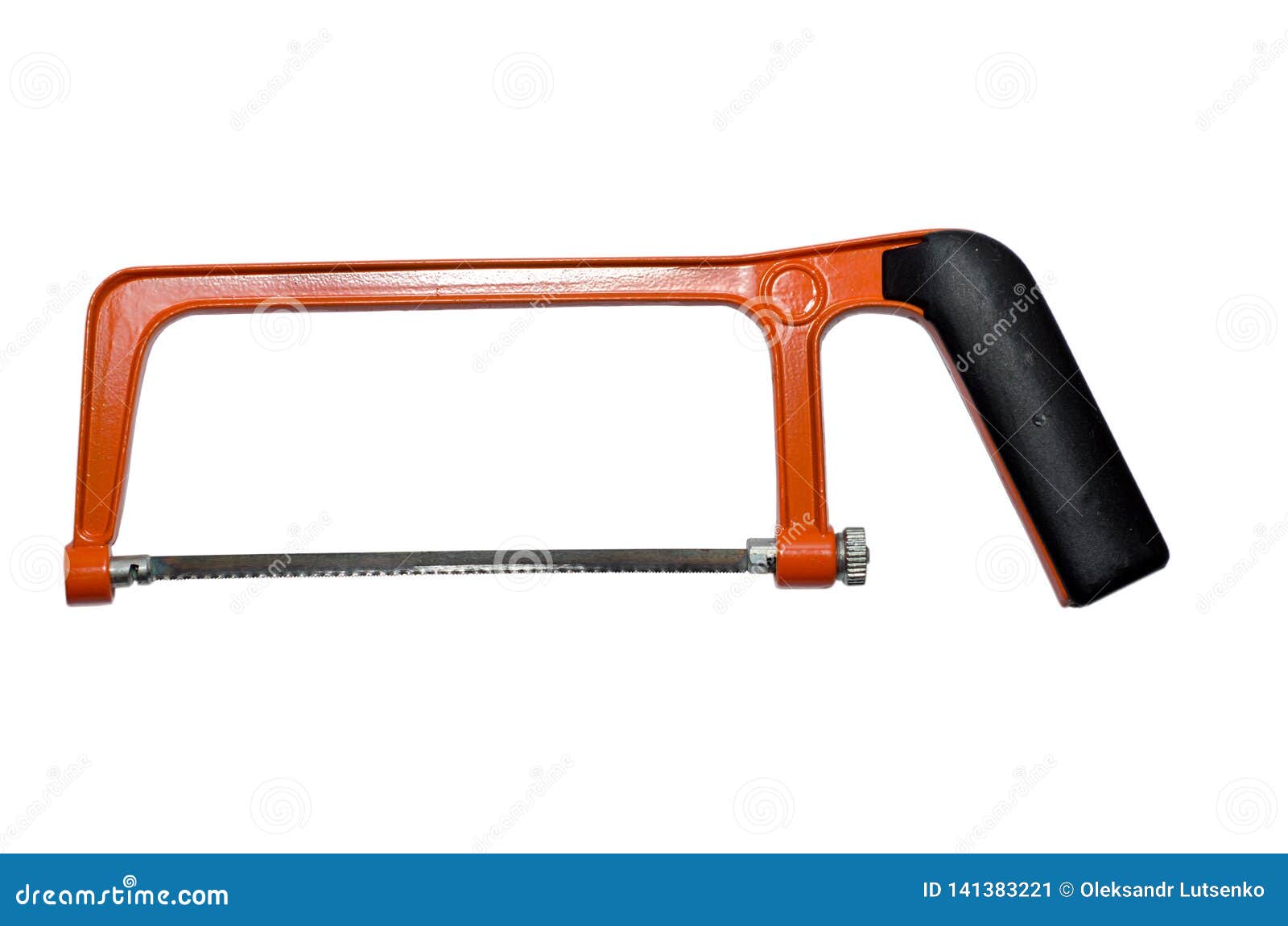 Hacksaw On White Background Stock Image - Image of orange, manual ...