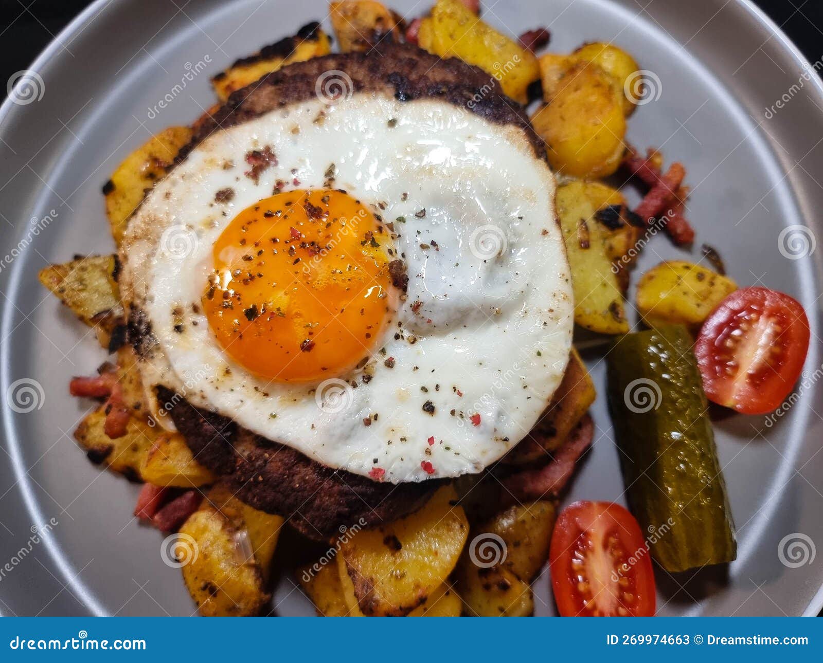 German Beefsteak Meier stock image. Image of beef, homemade - 269974663