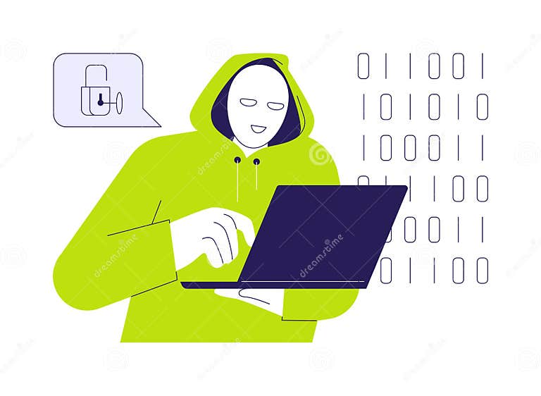 Hacktivism Abstract Concept Vector Illustration. Stock Illustration ...
