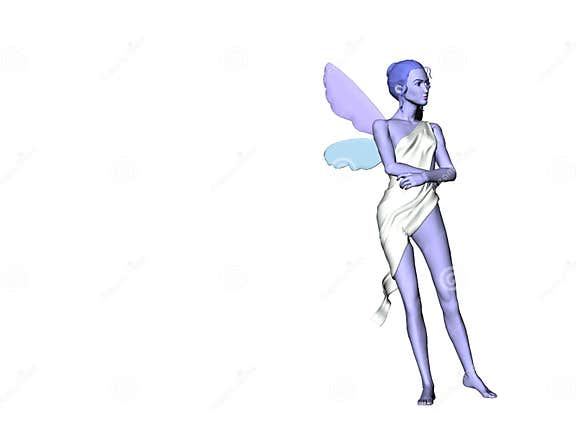 Hada azul cinco stock de ilustración. Ilustración de hada - 499606