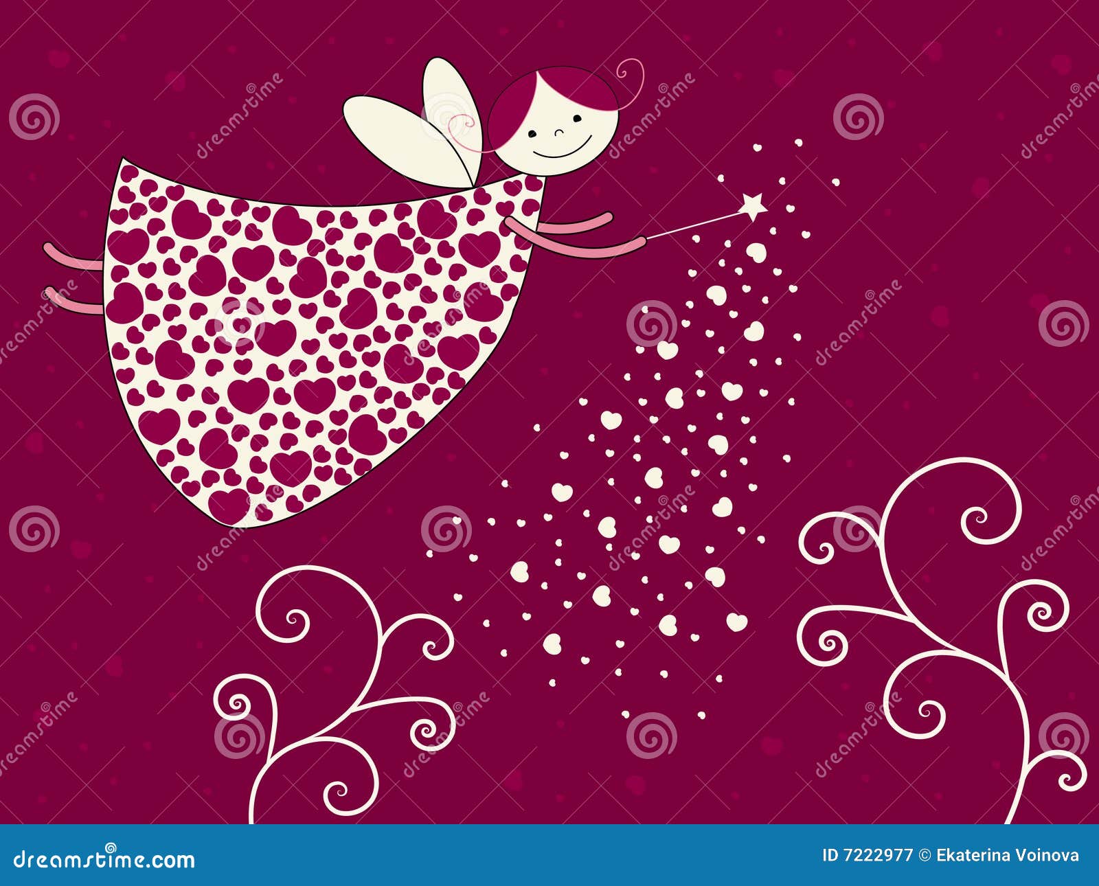Hada del amor ilustración del vector. Ilustración de fondo - 7222977