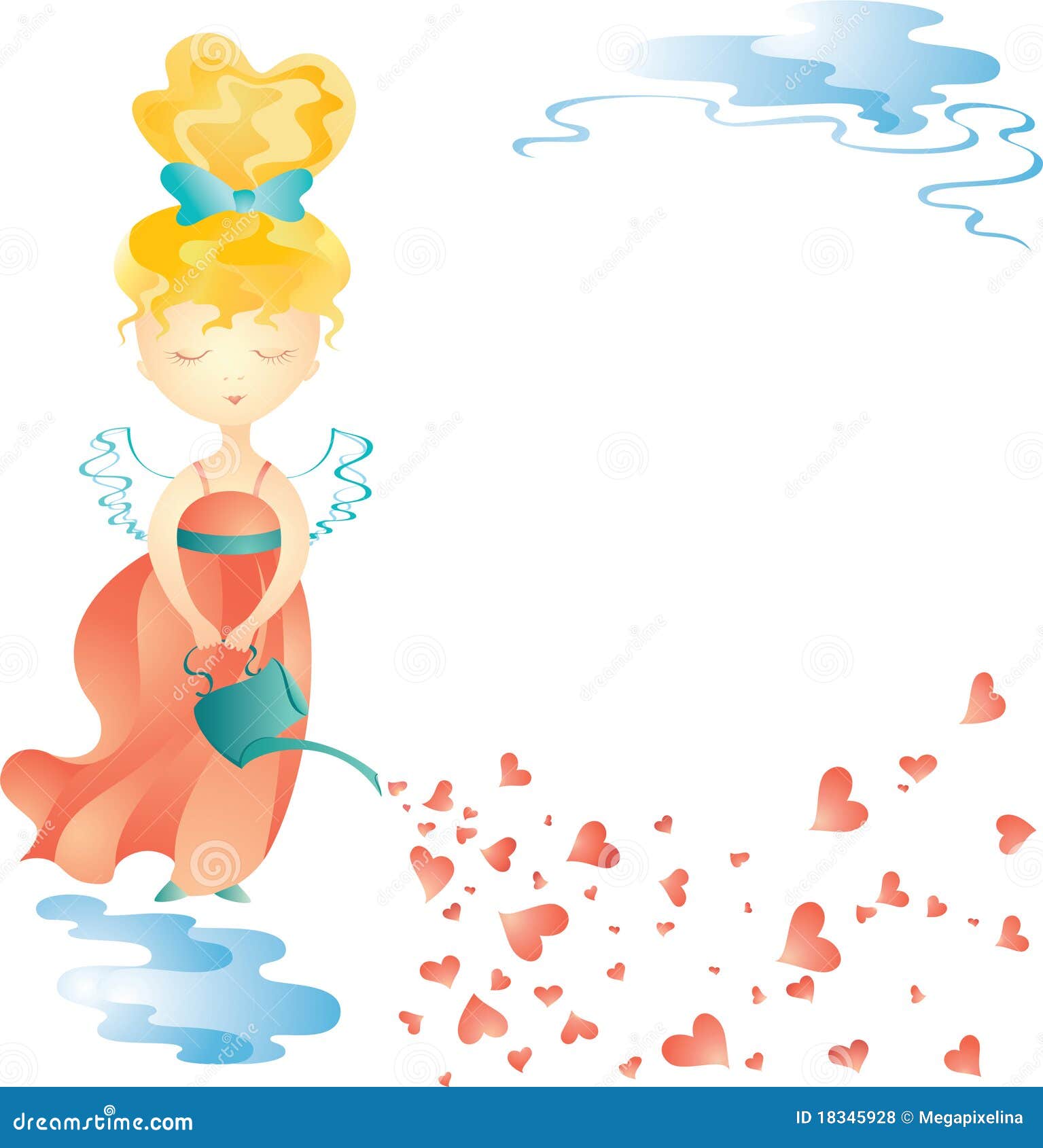 Hada Del Amor Con La Poder Del Agua Ilustración del Vector ...