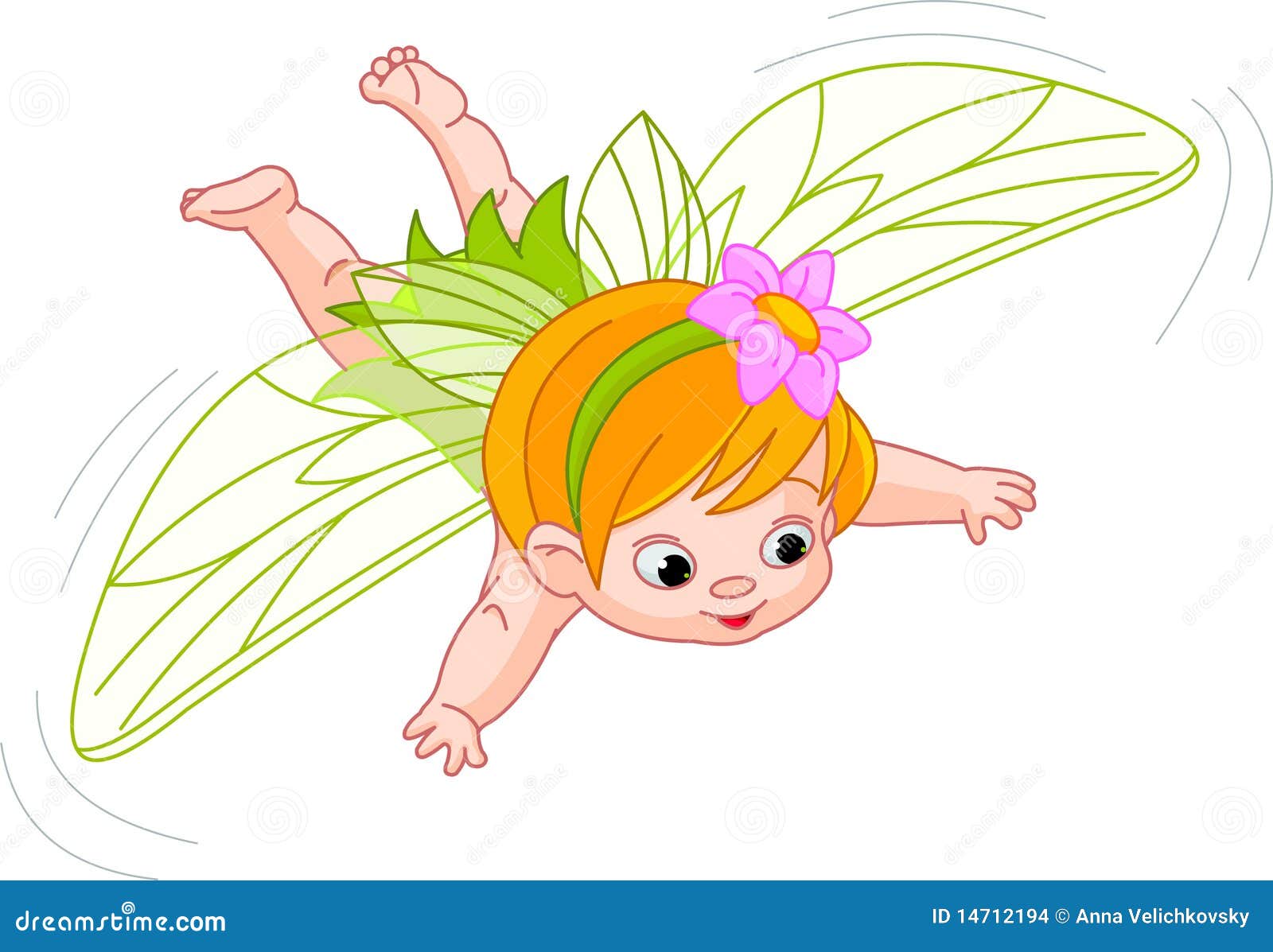 Hada del bebé en vuelo ilustración del vector. Ilustración de ...