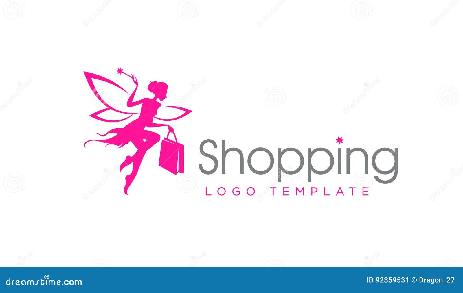 Hada Logo Template De Las Compras Ilustración del Vector - Ilustración ...